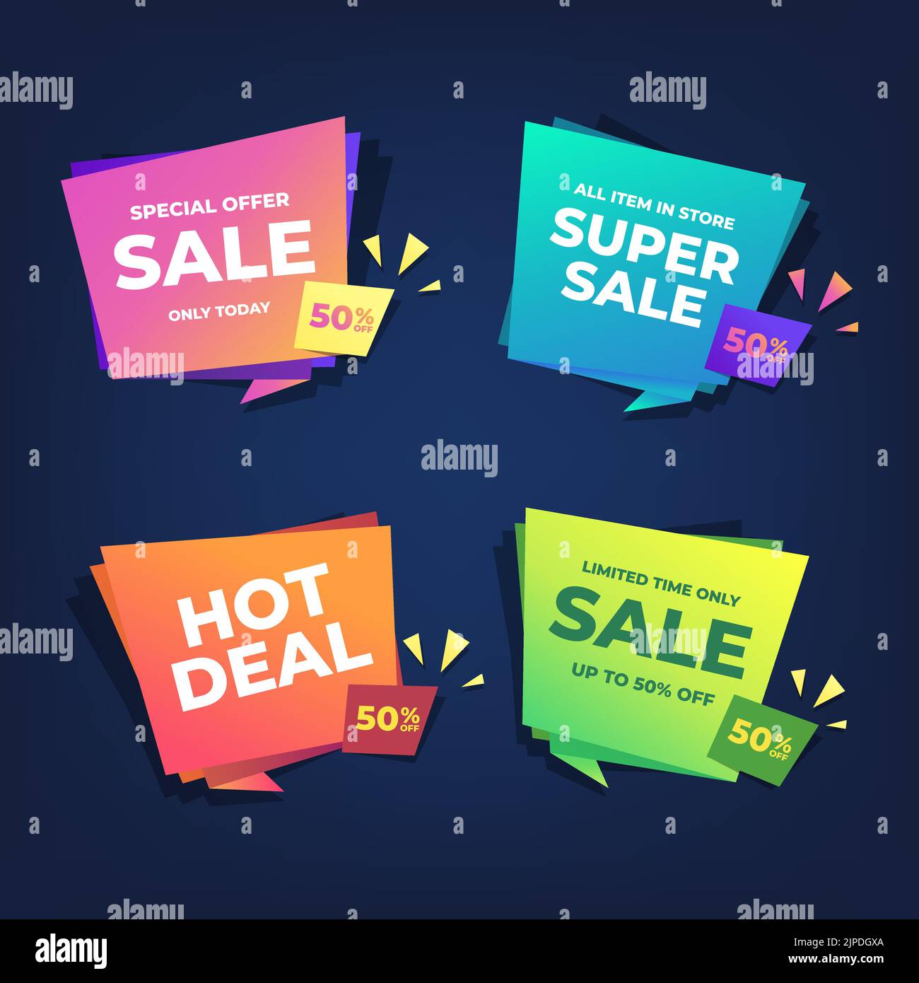 Colorful super sale and discount banner template Stock Vector Image ...