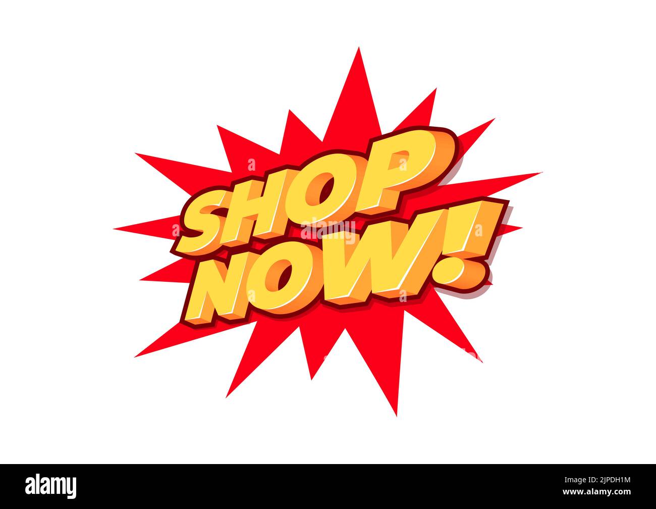 Shop now message 3d text, Can be used for promotions, ads, social media ...