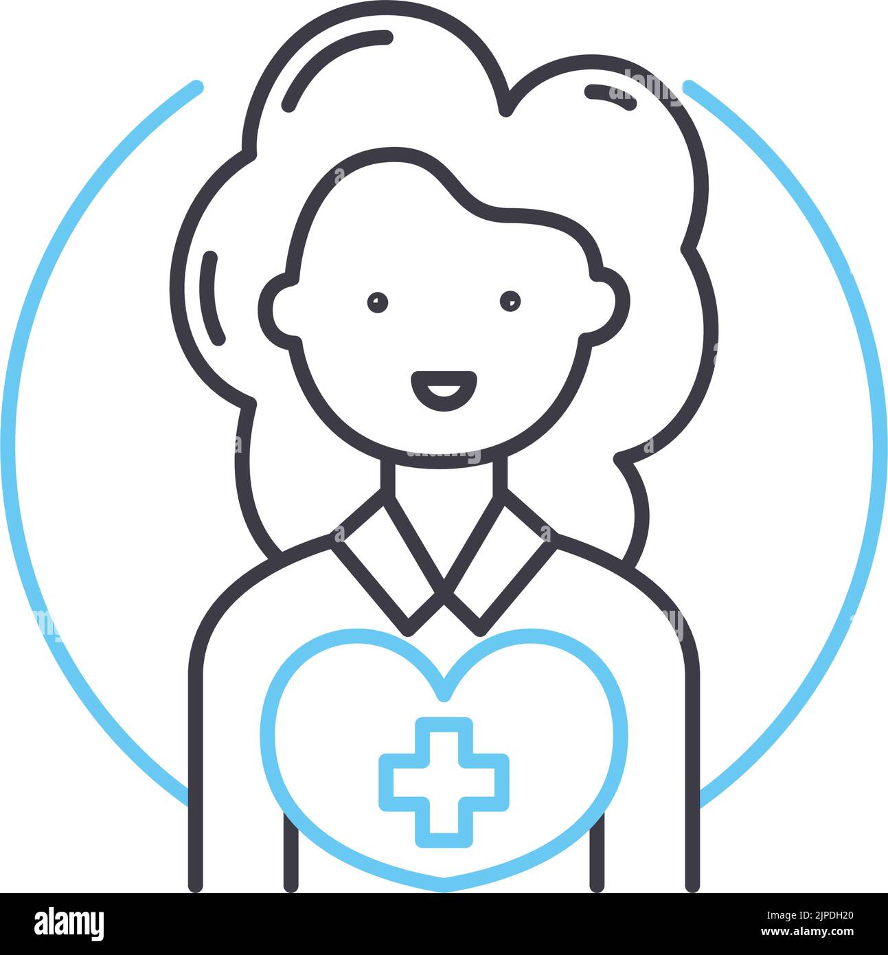 healthcare line icon, outline symbol, vector illustration, concept sign ...