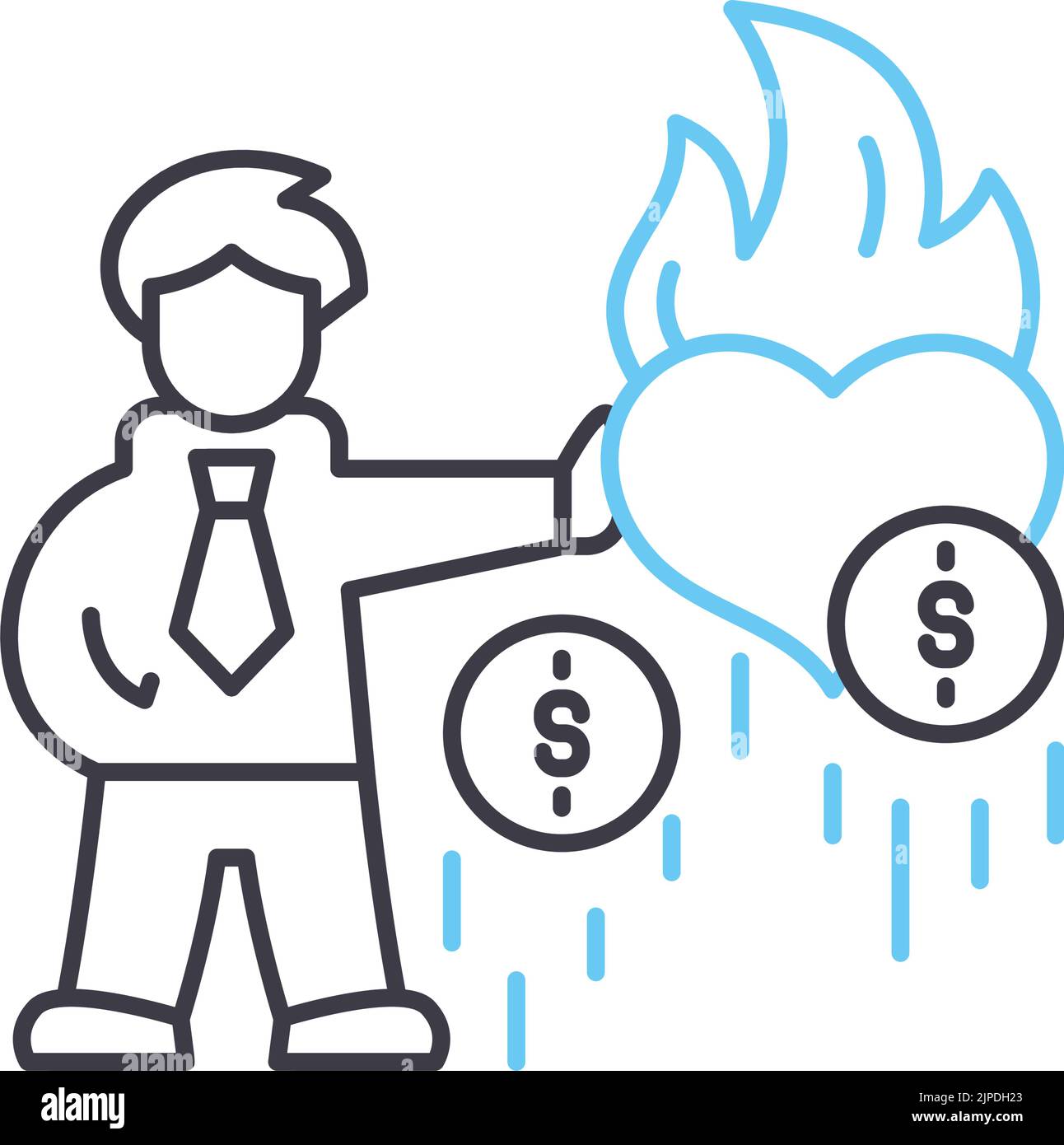 Passion Line Icon Outline Symbol Vector Illustration Concept Sign