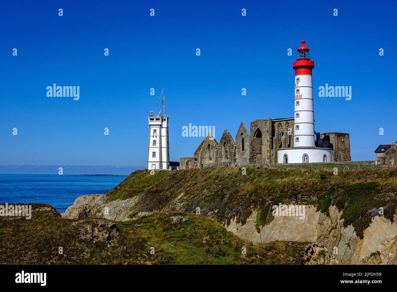 phare de saint-mathieu, phare saint-mathieu Stock Photo - Alamy