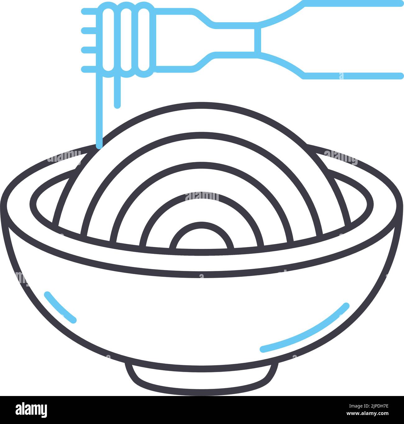pasta line icon, outline symbol, vector illustration, concept sign ...