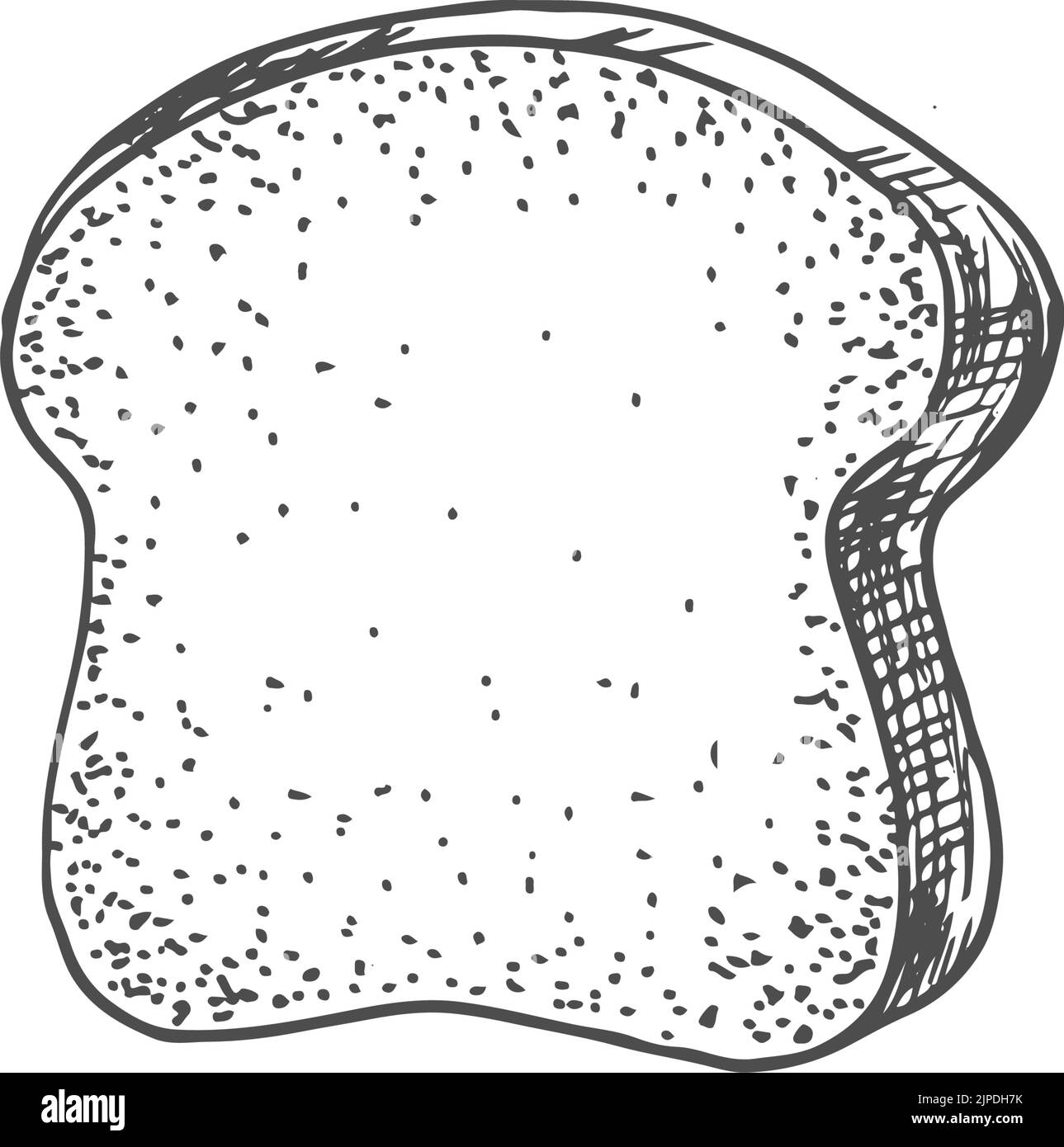 Toast bread isolated piece of pastry food. Vector bakery product, sandwich slice Stock Vector ...