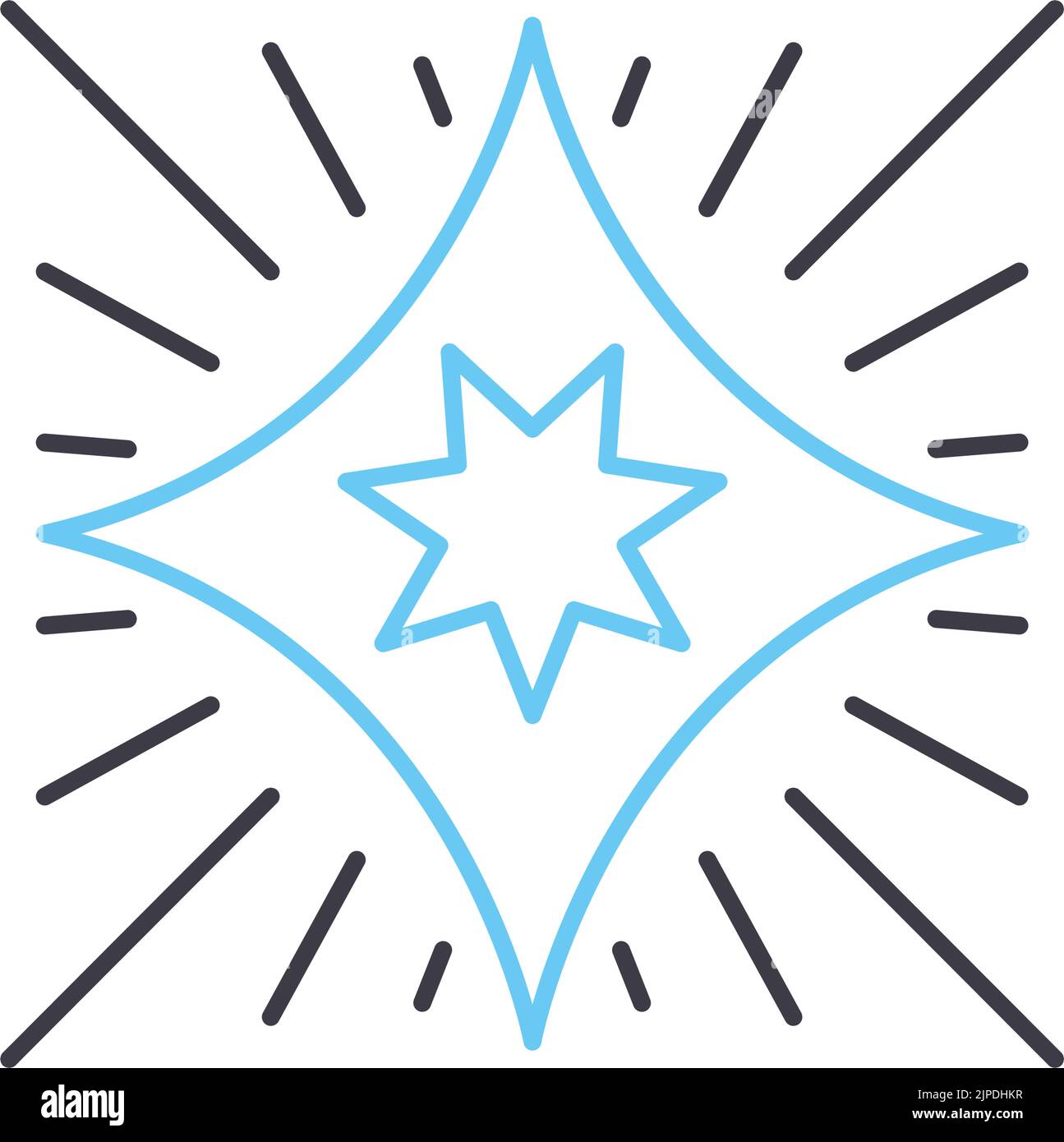 light speed travel line icon, outline symbol, vector illustration ...