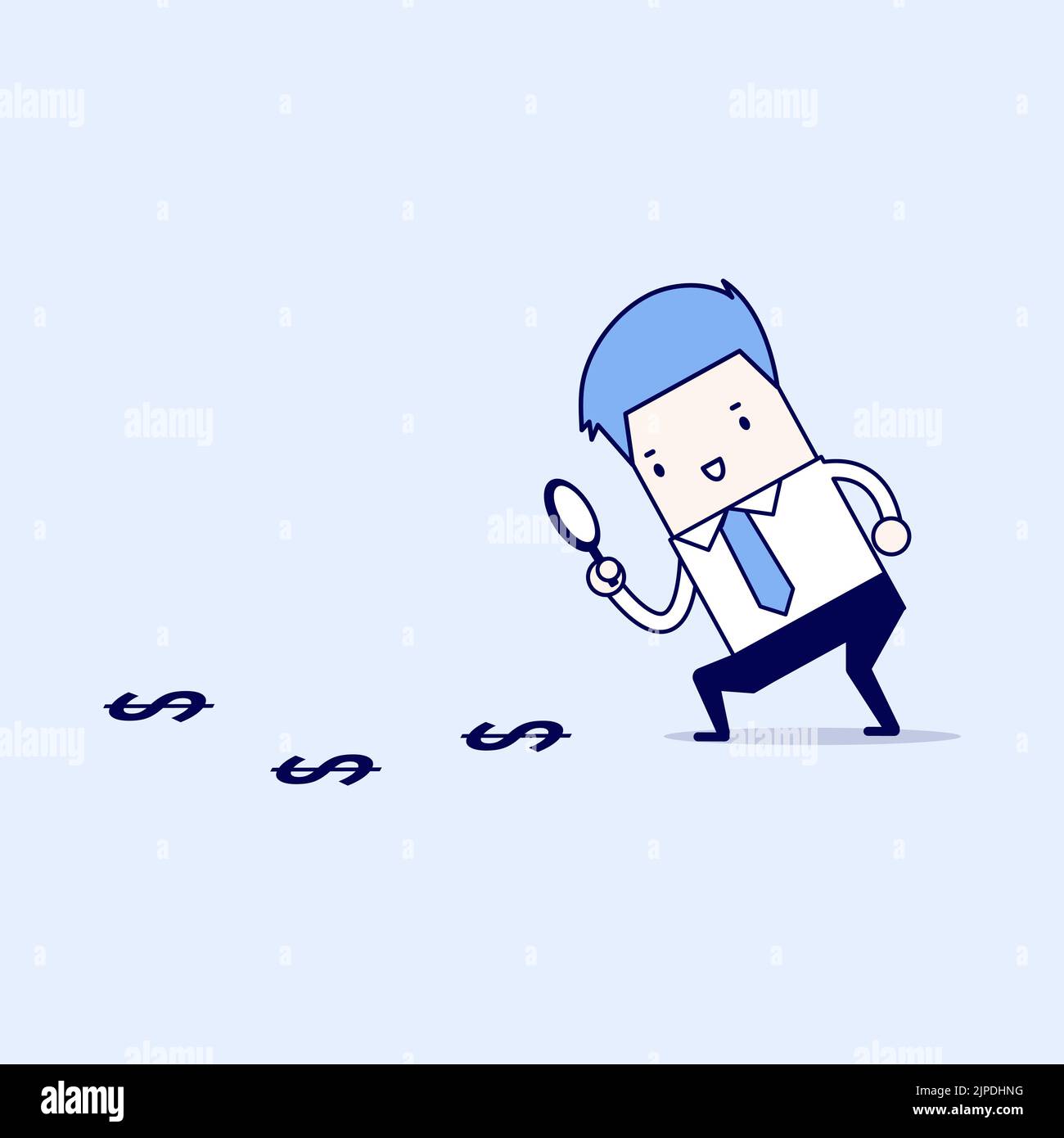 Businessman looking down at the falling arrow. Economic Collapse ...