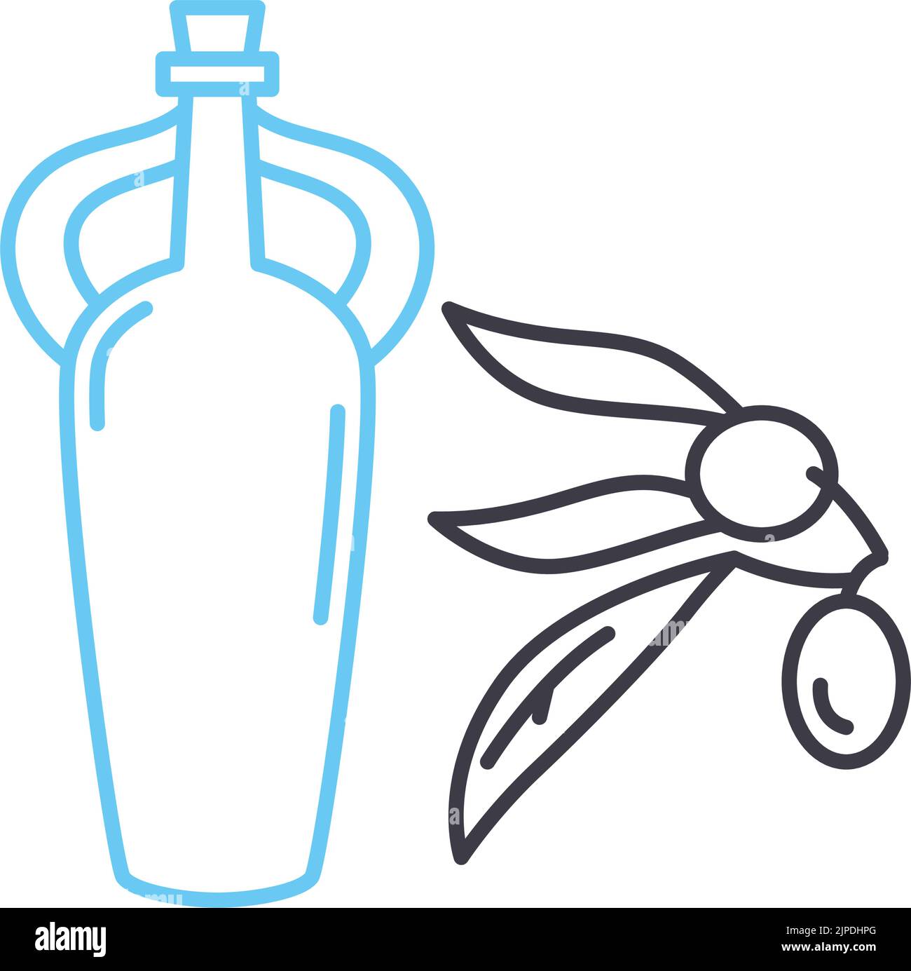olive oil line icon, outline symbol, vector illustration, concept sign ...