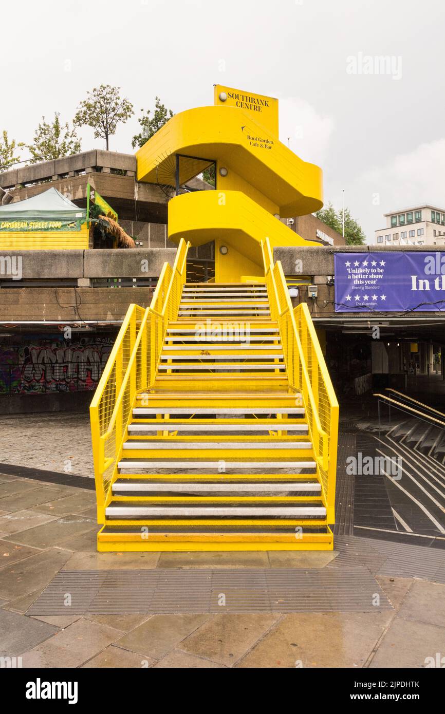 The iconic yellow stairwell and some well deserved, long overdue rain ...