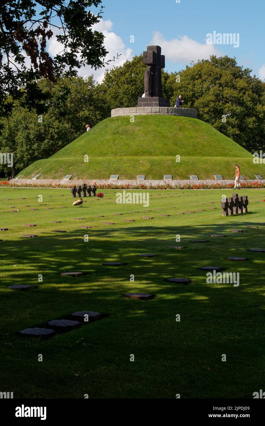 The German cemetery at La Cambe in Normandy in France Stock Photo - Alamy