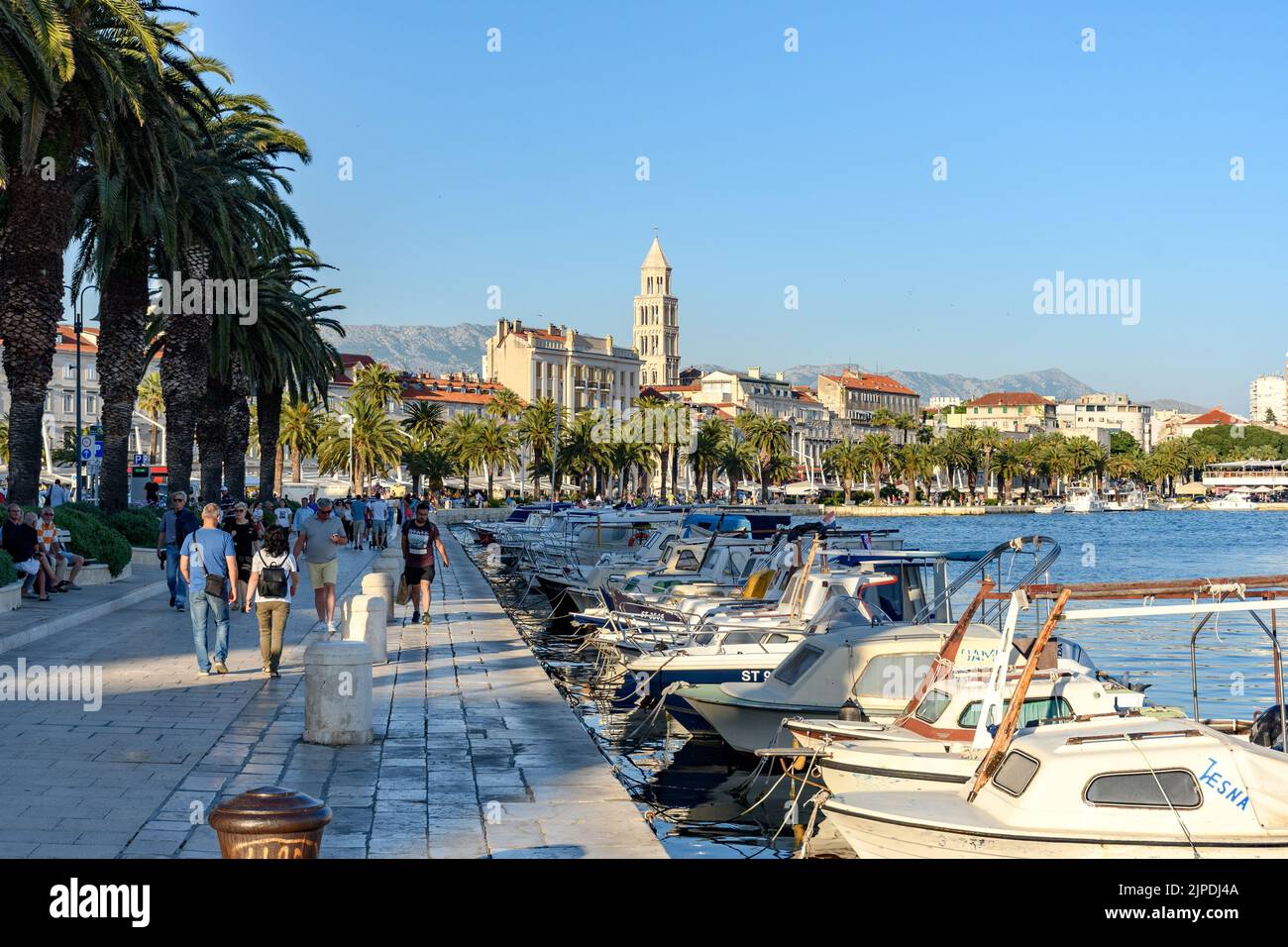 The tourists on seafront promenade in Split, Croatia Stock Photo - Alamy
