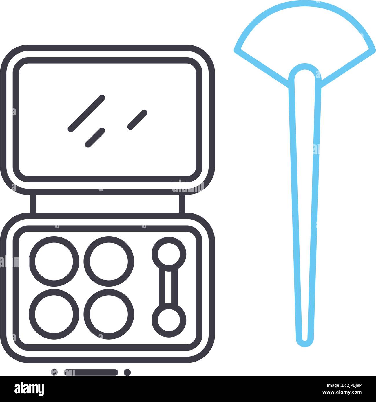 makeup line icon, outline symbol, vector illustration, concept sign ...