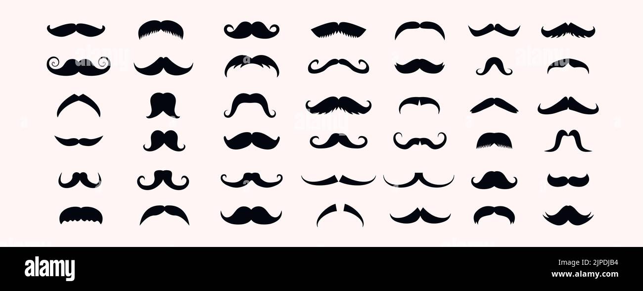 Mustache collection hi-res stock photography and images - Alamy