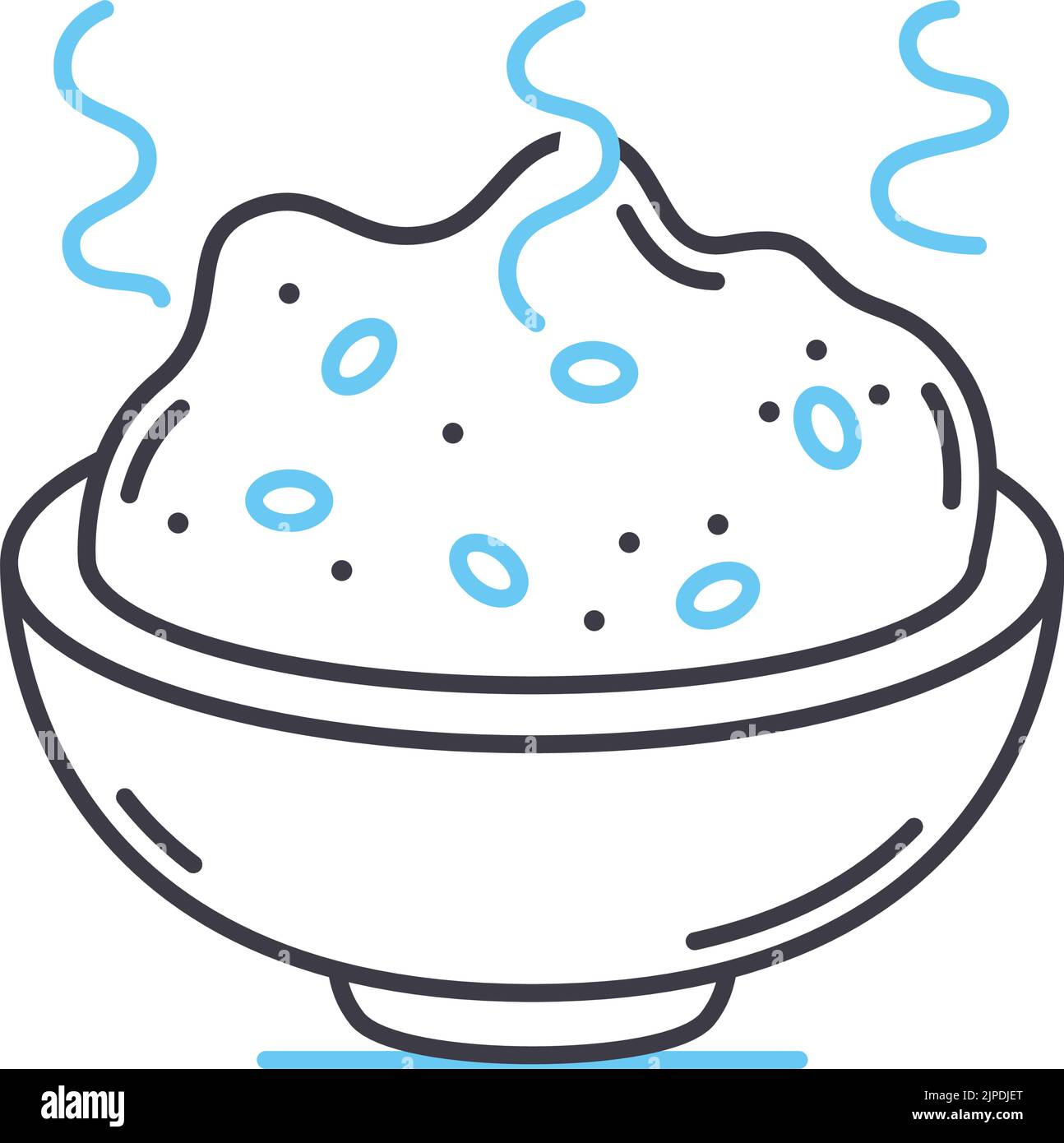 rice line icon, outline symbol, vector illustration, concept sign Stock ...