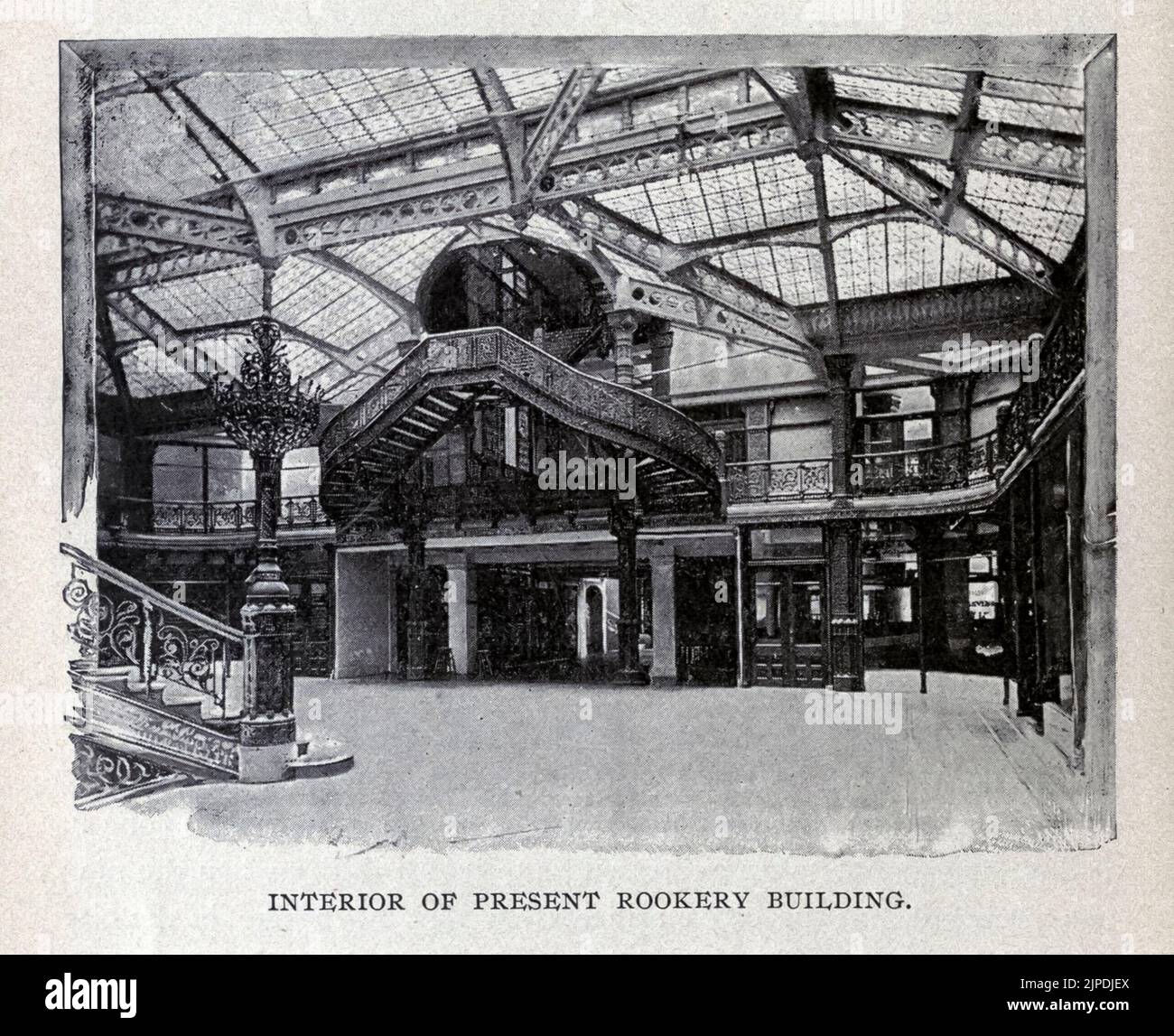 INTERIOR OF PRESENT ROOKERY BUILDING from the guide book ' Picturesque ...
