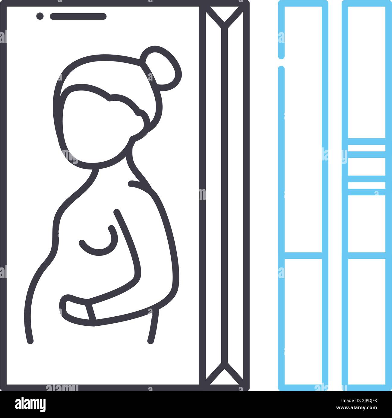 pregnancy test line icon, outline symbol, vector illustration, concept ...