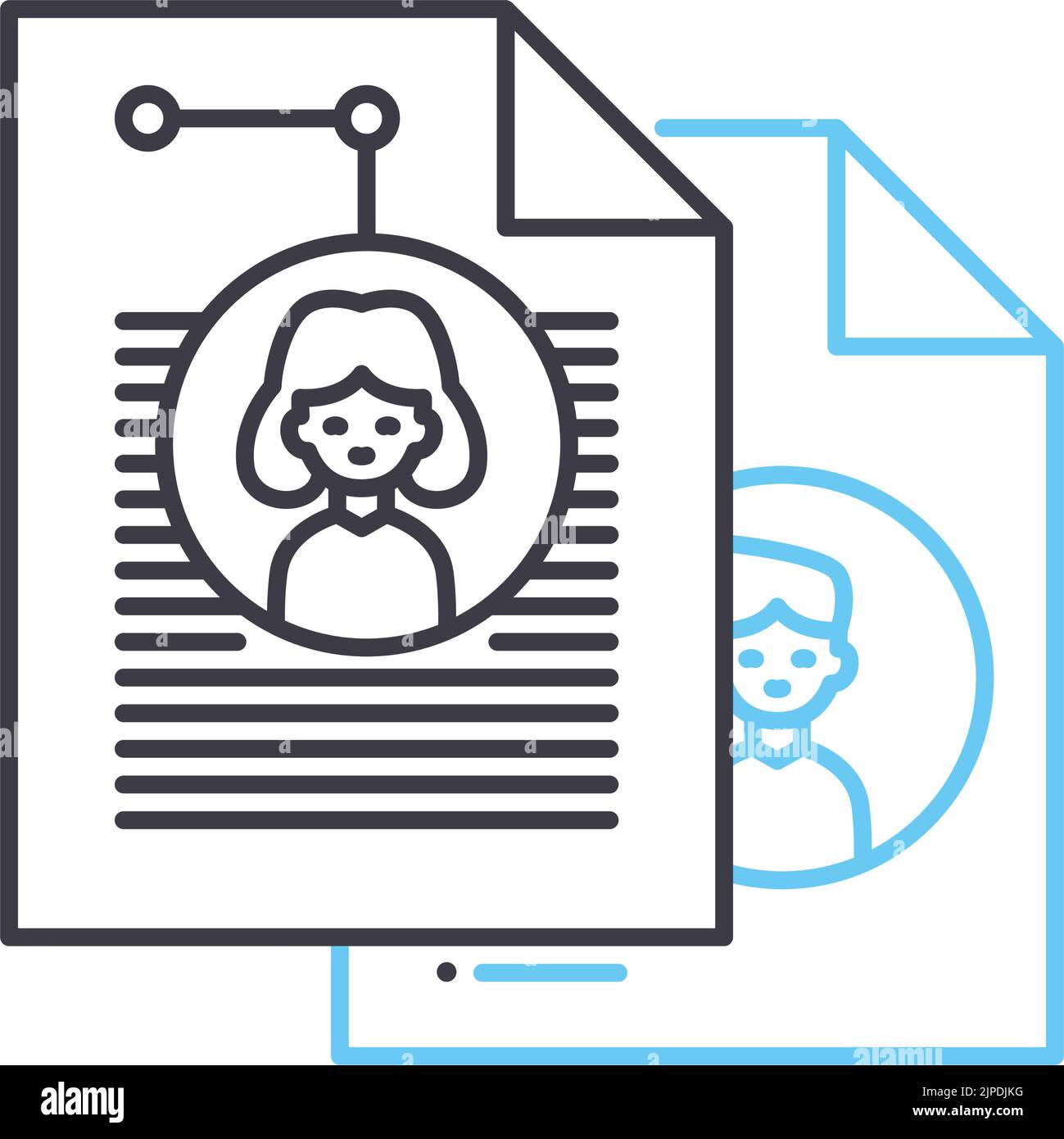 user stories line icon, outline symbol, vector illustration, concept ...