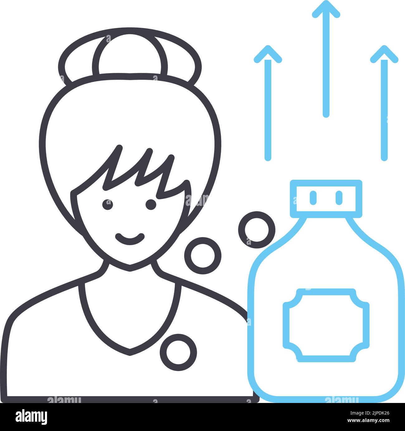 therapy line icon, outline symbol, vector illustration, concept sign ...