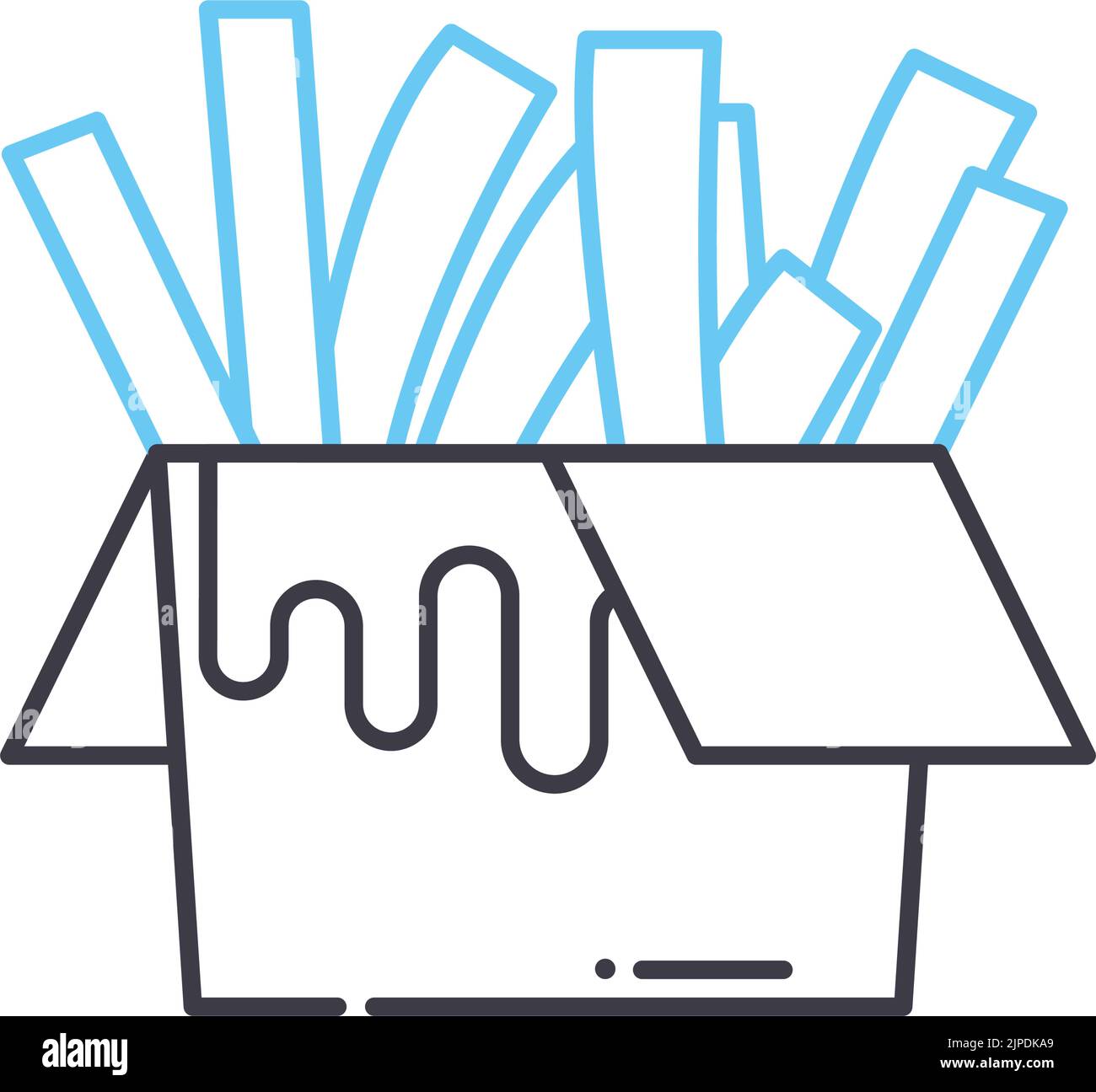 poutine line icon, outline symbol, vector illustration, concept sign ...