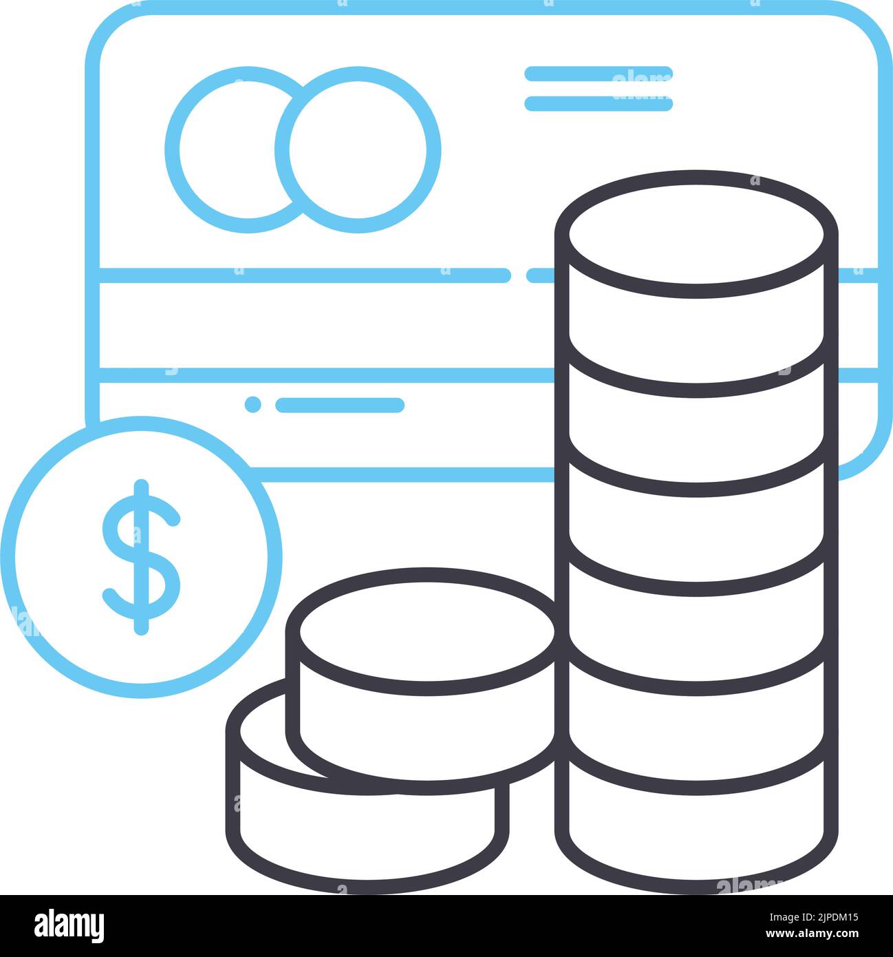 fixed deposit line icon, outline symbol, vector illustration, concept ...