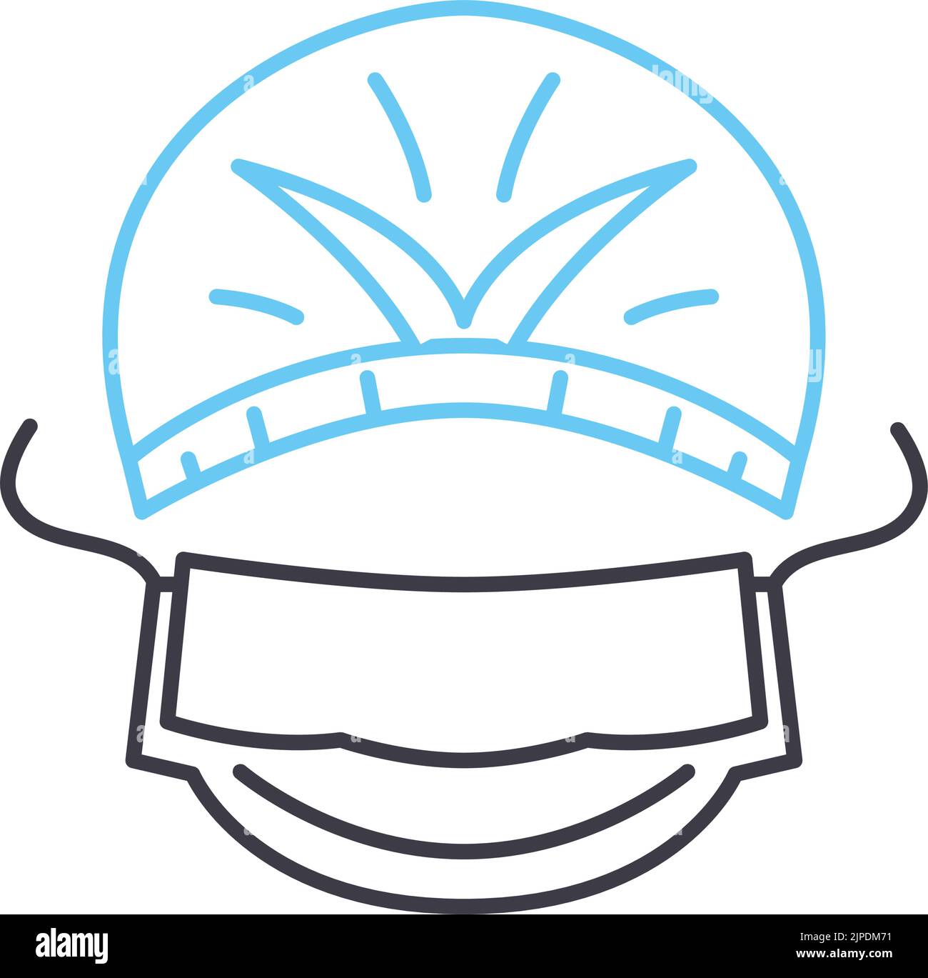 protective wear line icon, outline symbol, vector illustration, concept ...