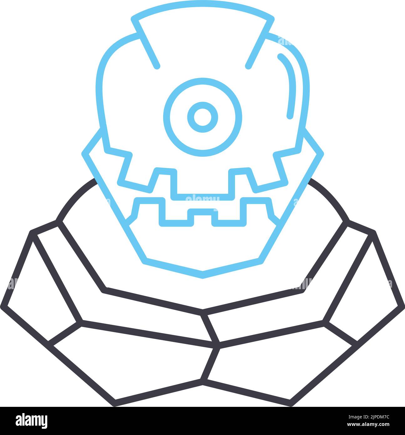 Giant Line Icon Outline Symbol Vector Illustration Concept Sign