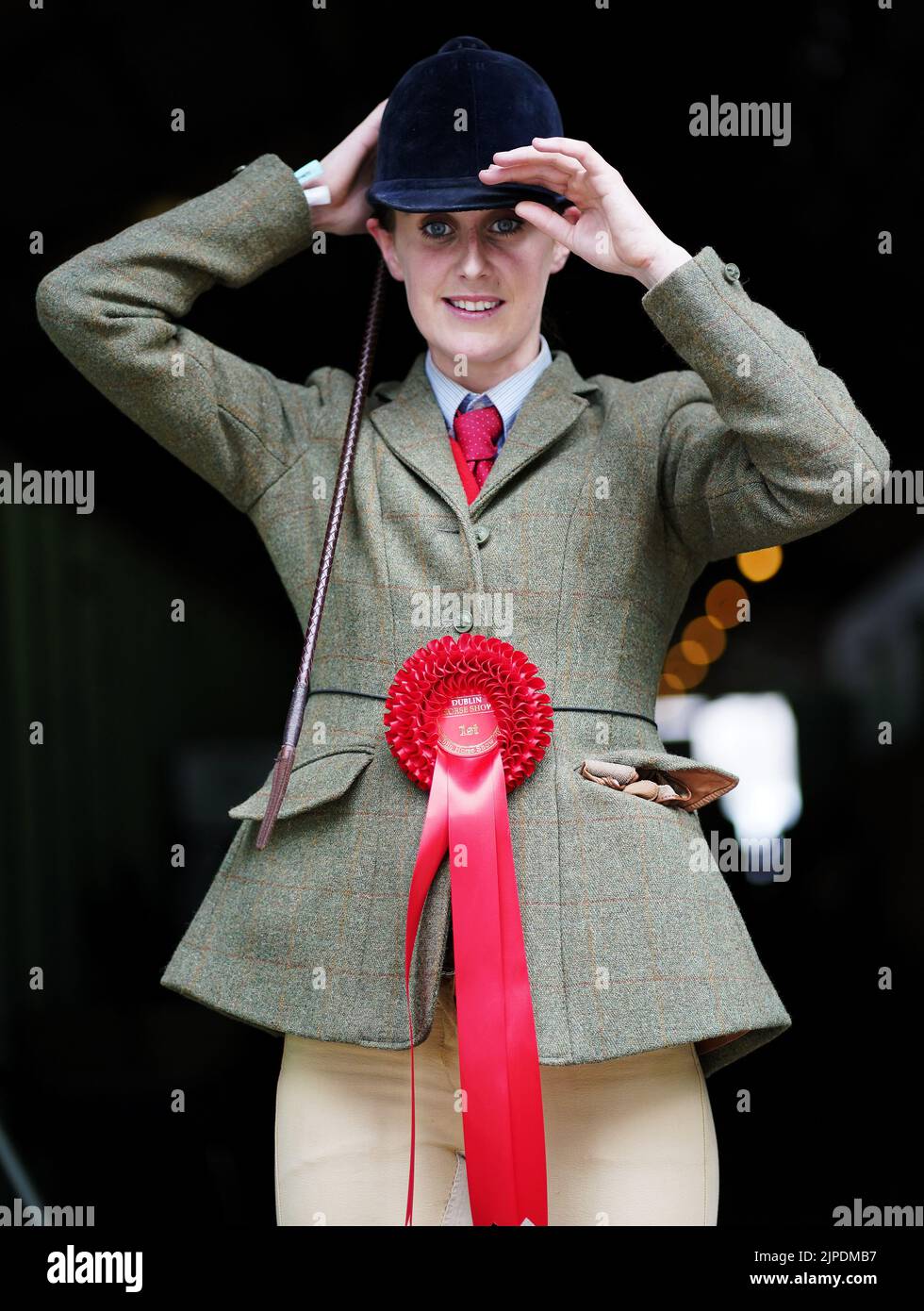 Maria McNamara, from Shanbally, Galway, after winning the 4 and 5 year ...