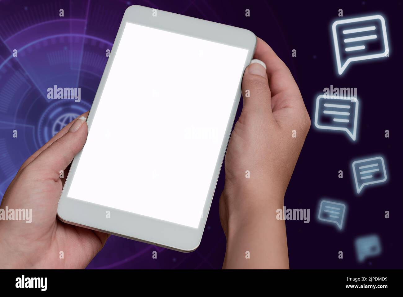 Tablet With Important Message Over Clipboard, Notebook And Marker ...