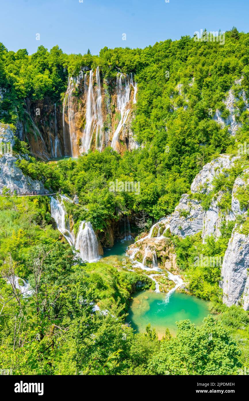 The biggest waterfall - Veliki Slap - at Plitvice national park ...