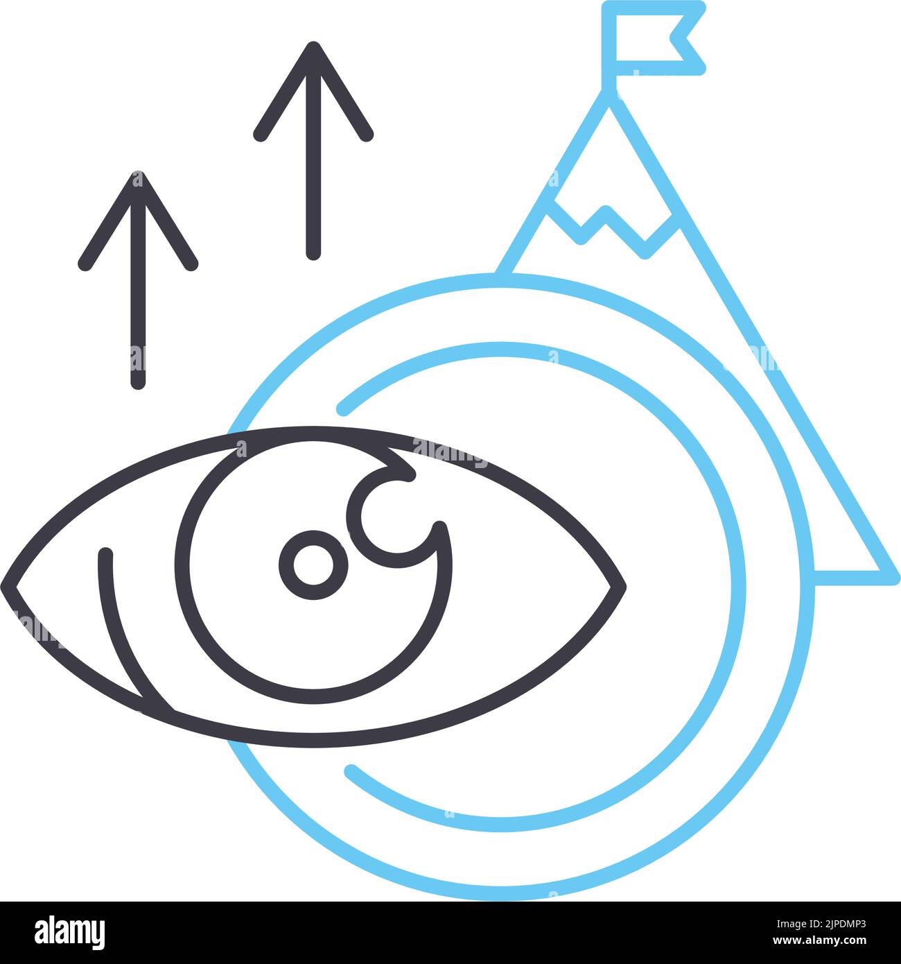 marketing vision line icon, outline symbol, vector illustration, concept sign Stock Vector Image ...