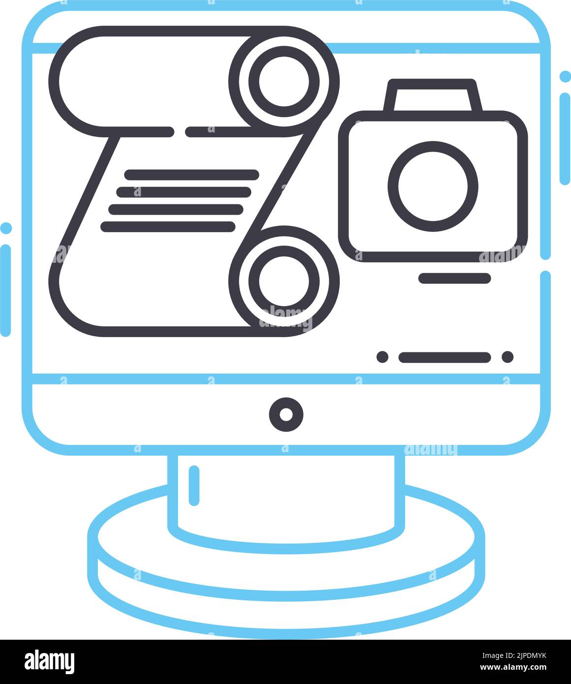 photography courses line icon, outline symbol, vector illustration ...