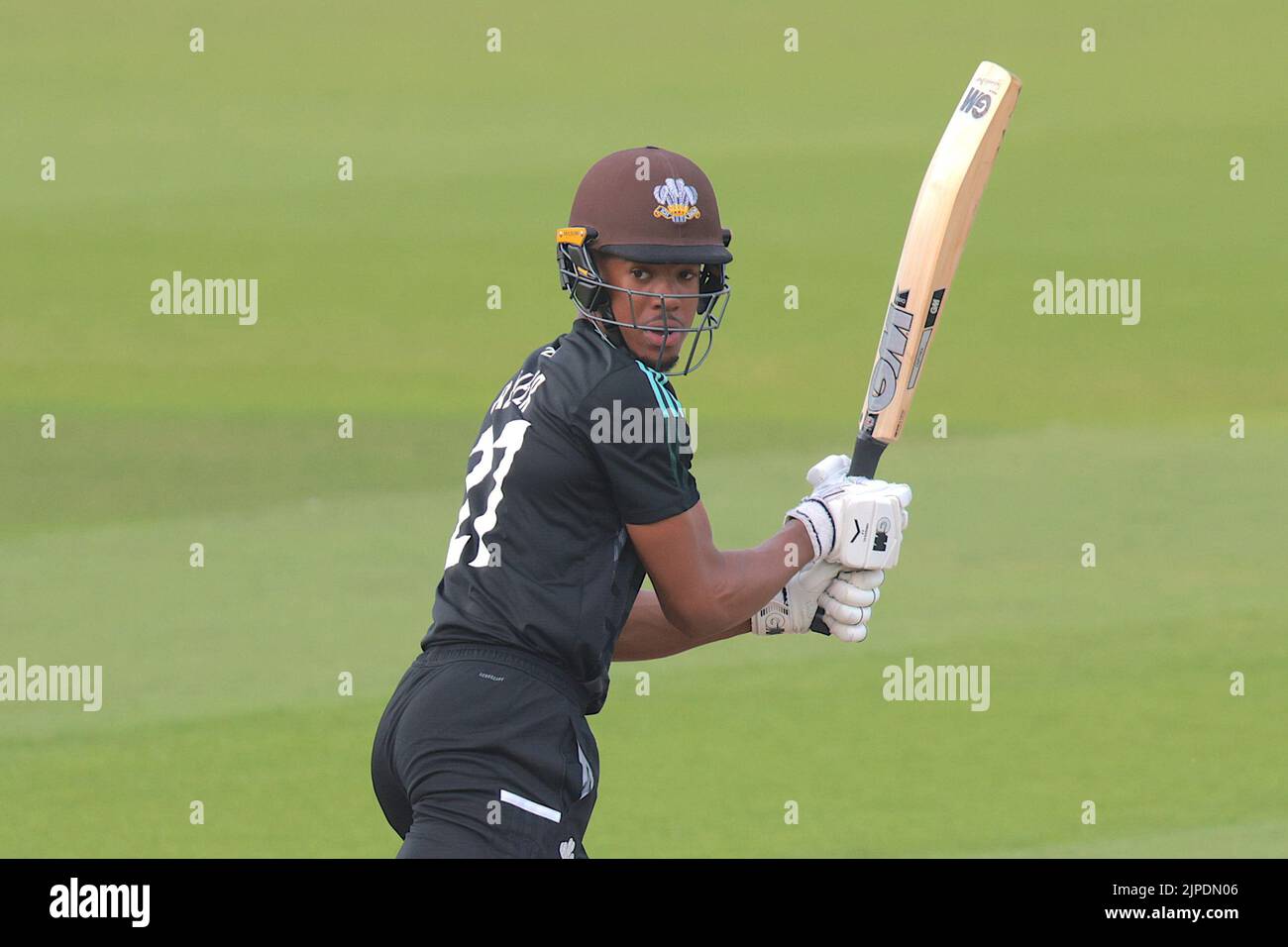 17 August, 2022. London, UK. Surrey’s Nico Reifer batting as Surrey ...