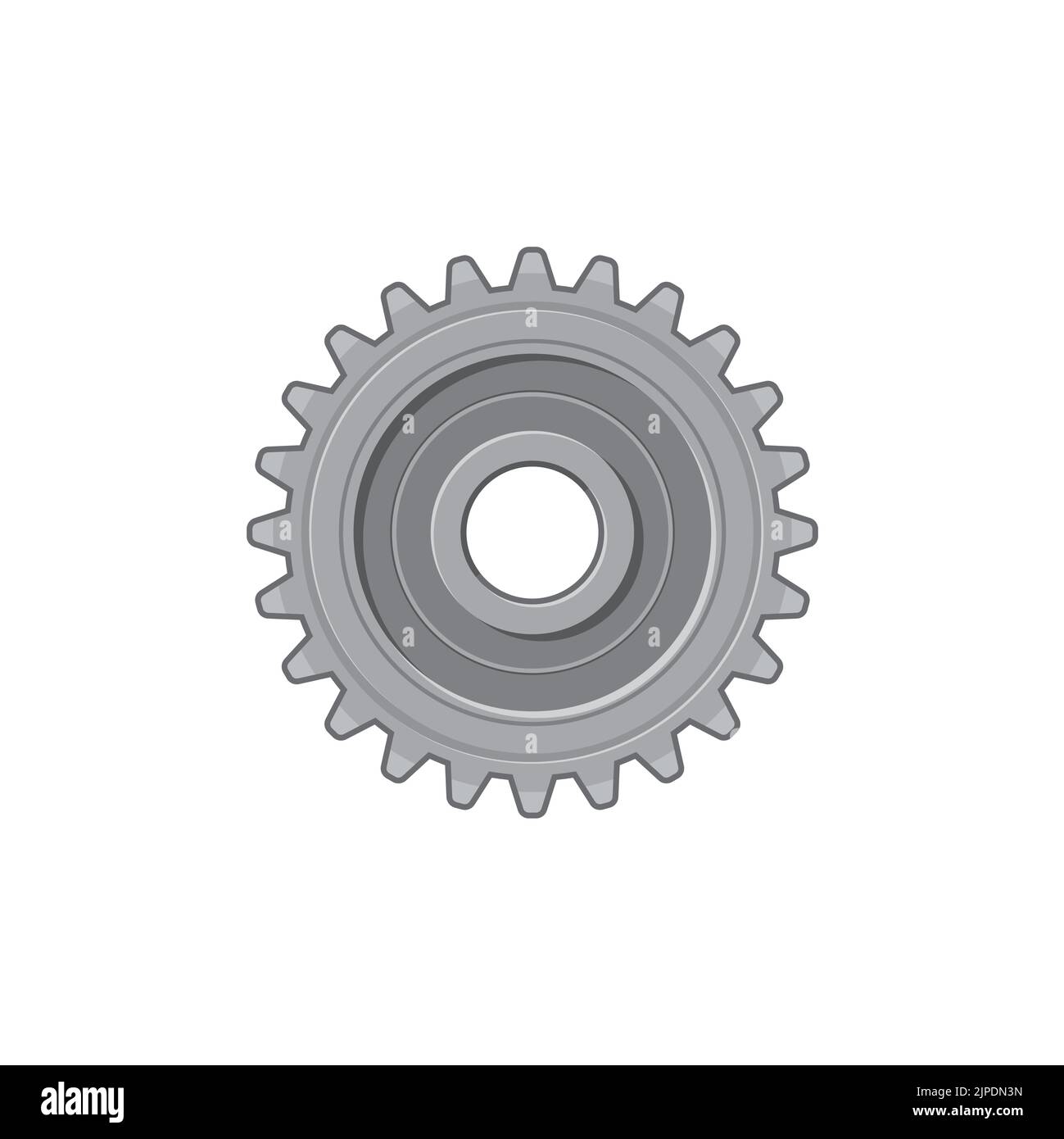 Gear mechanism cogwheel isolated vehicle spare part. Vector car detail ...