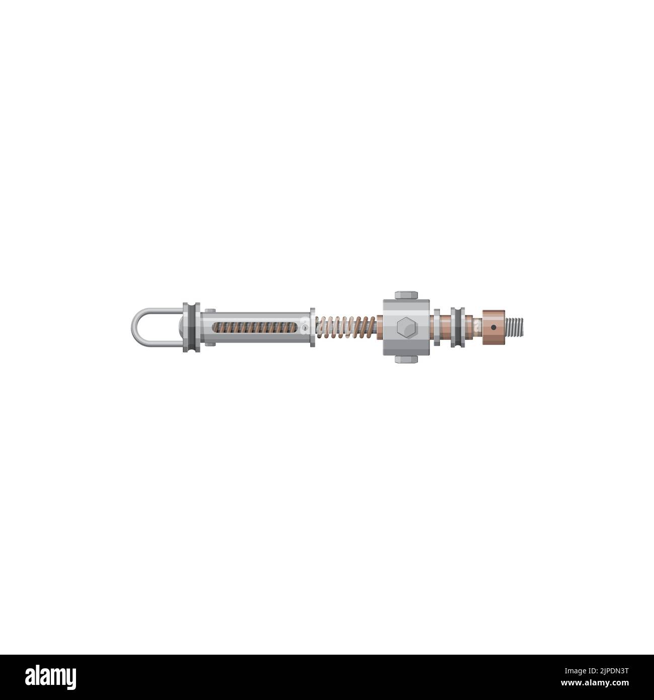 Vehicle detail isolated damper realistic icon. Vector shock absorber ...