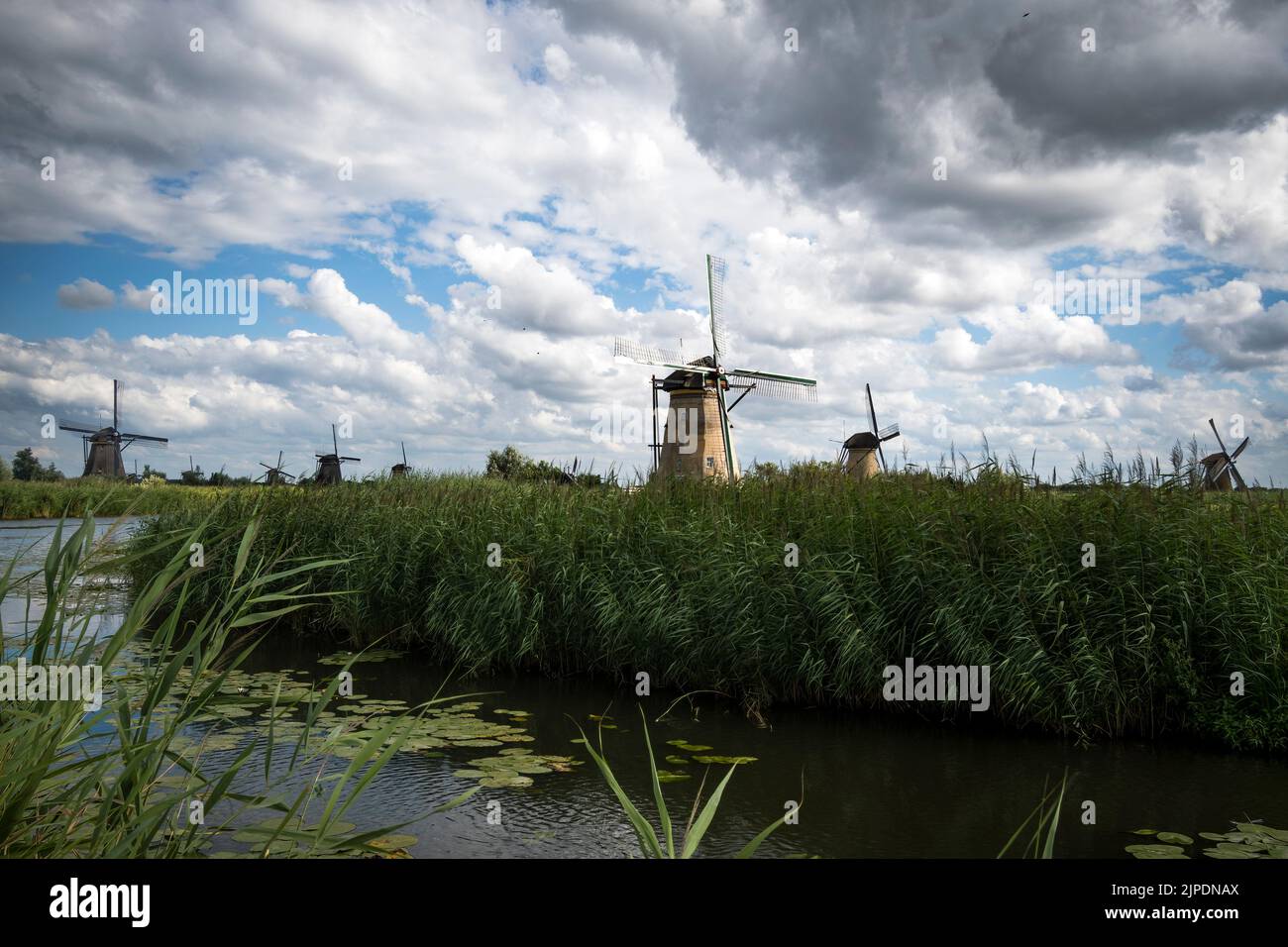 Typical Dutch scene at Kinderdyjk in the Netherlands Stock Photo - Alamy