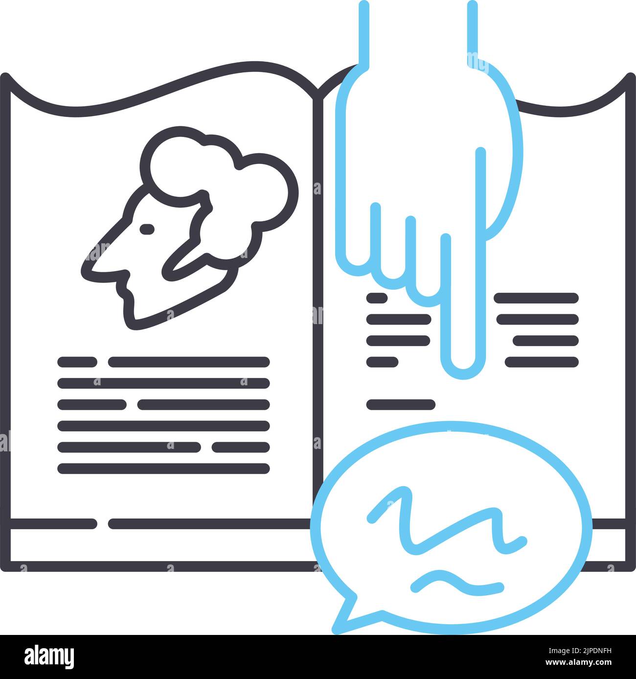 literature line icon, outline symbol, vector illustration, concept sign ...