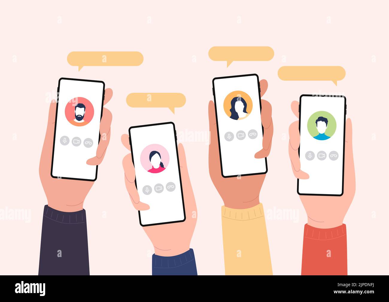 Conference video call, video call to a friend, study online, business ...