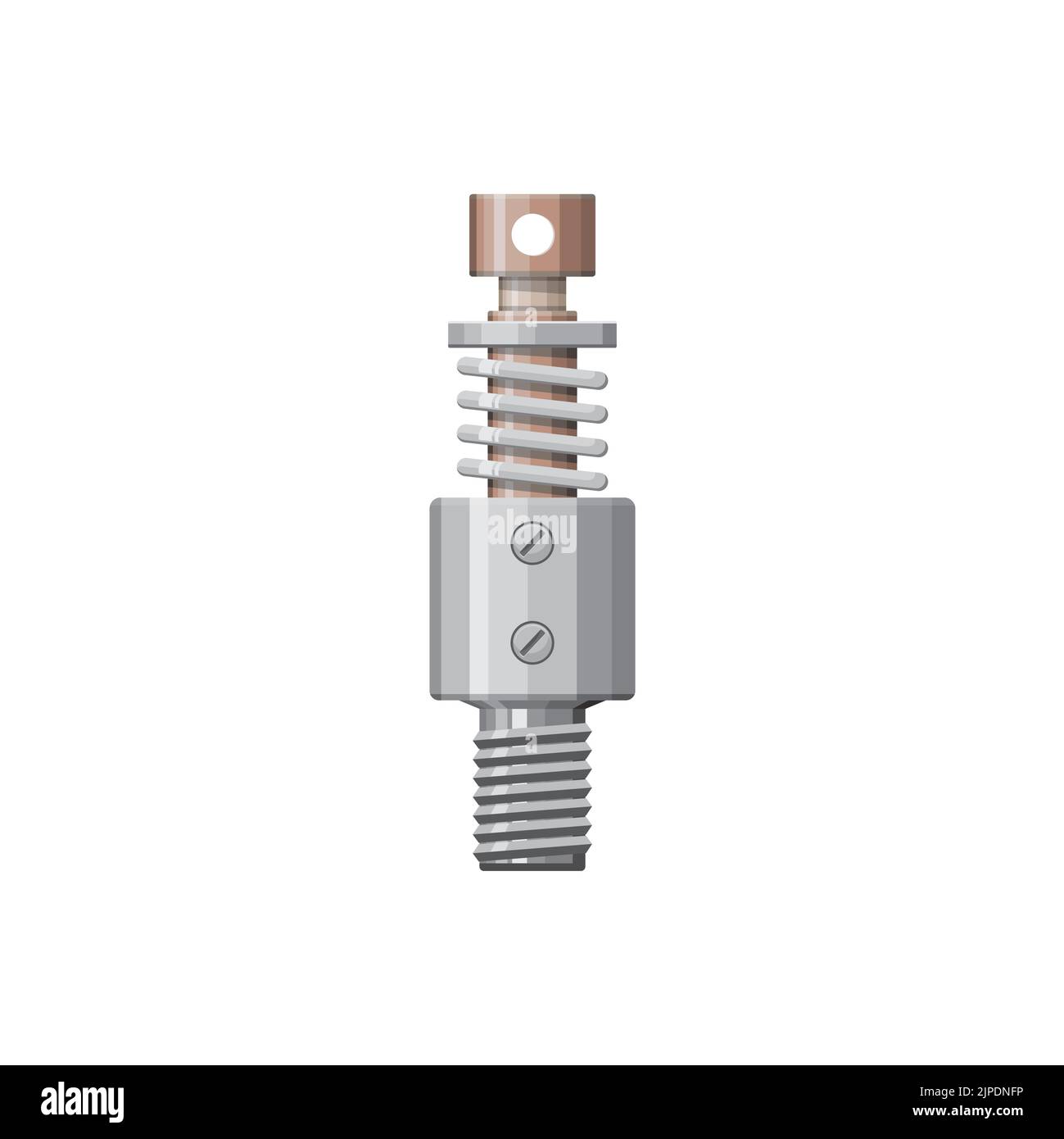 Damper vehicle detail isolated realistic icon. Vector shock absorber ...
