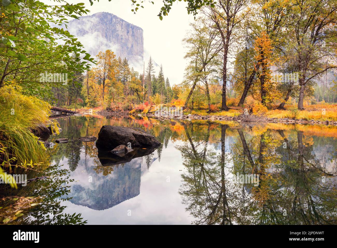 Beautiful fall season in Yosemite National Park, California, USA Stock ...