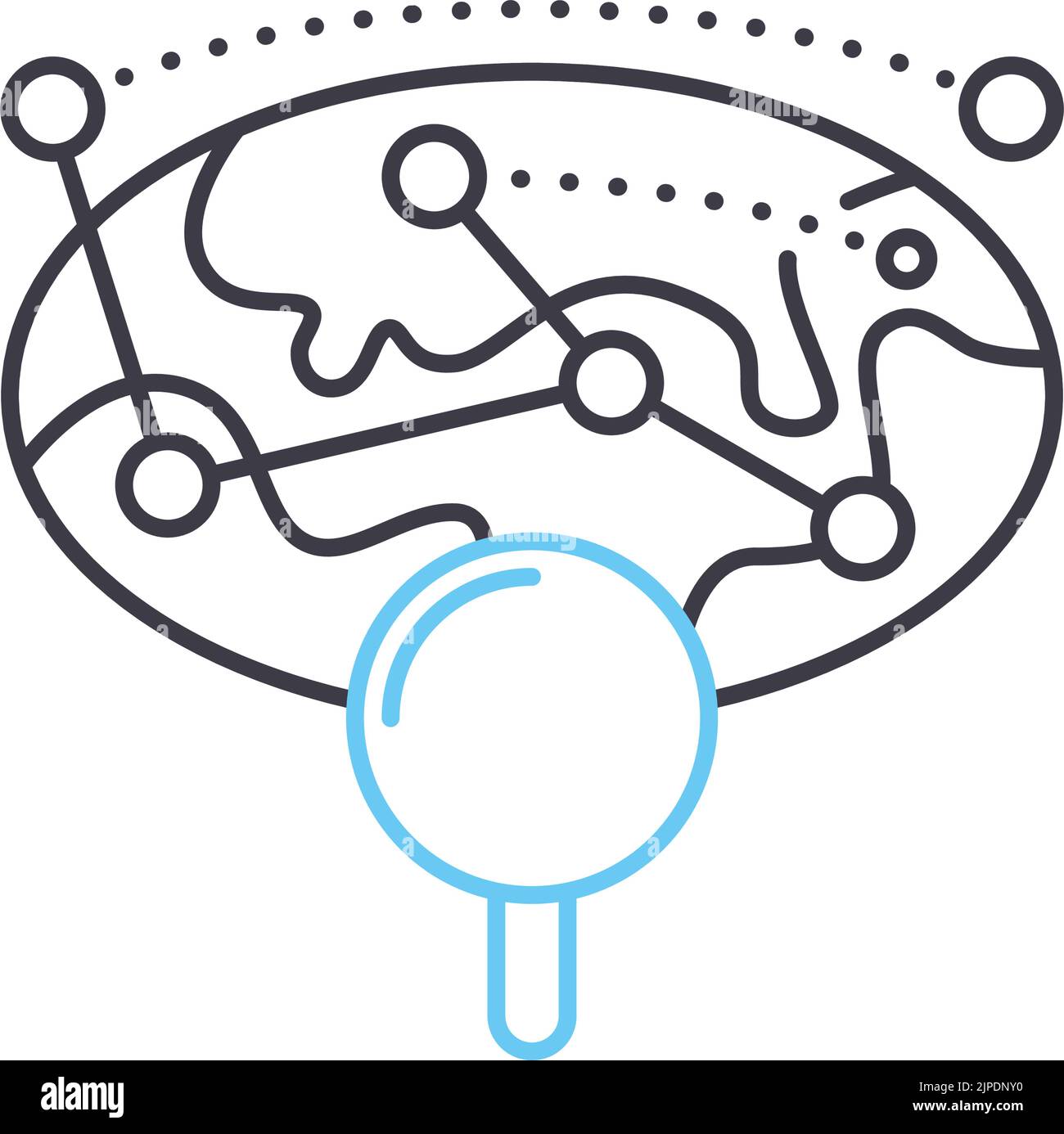 global research line icon, outline symbol, vector illustration, concept ...