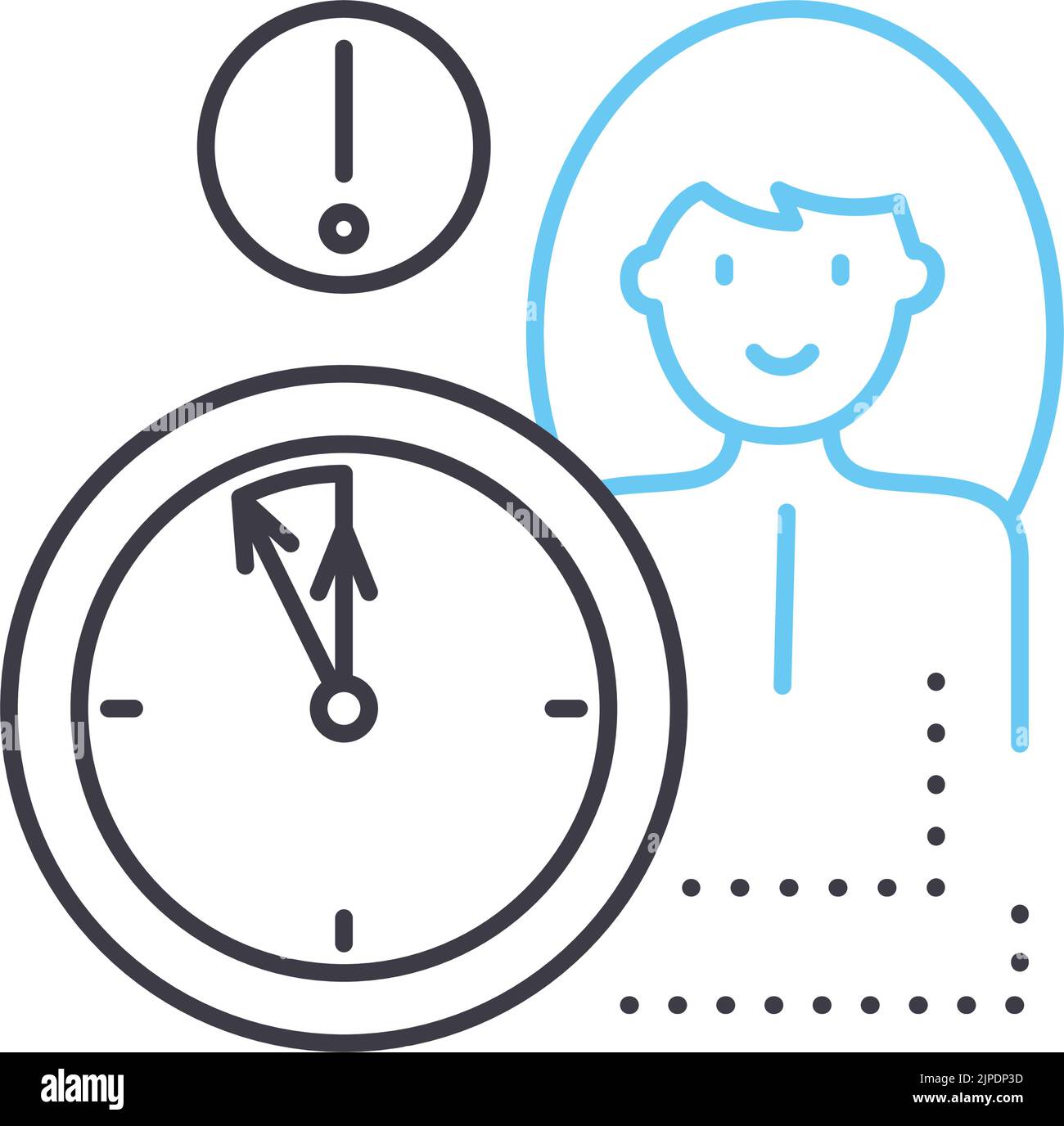 last minute care line icon, outline symbol, vector illustration ...