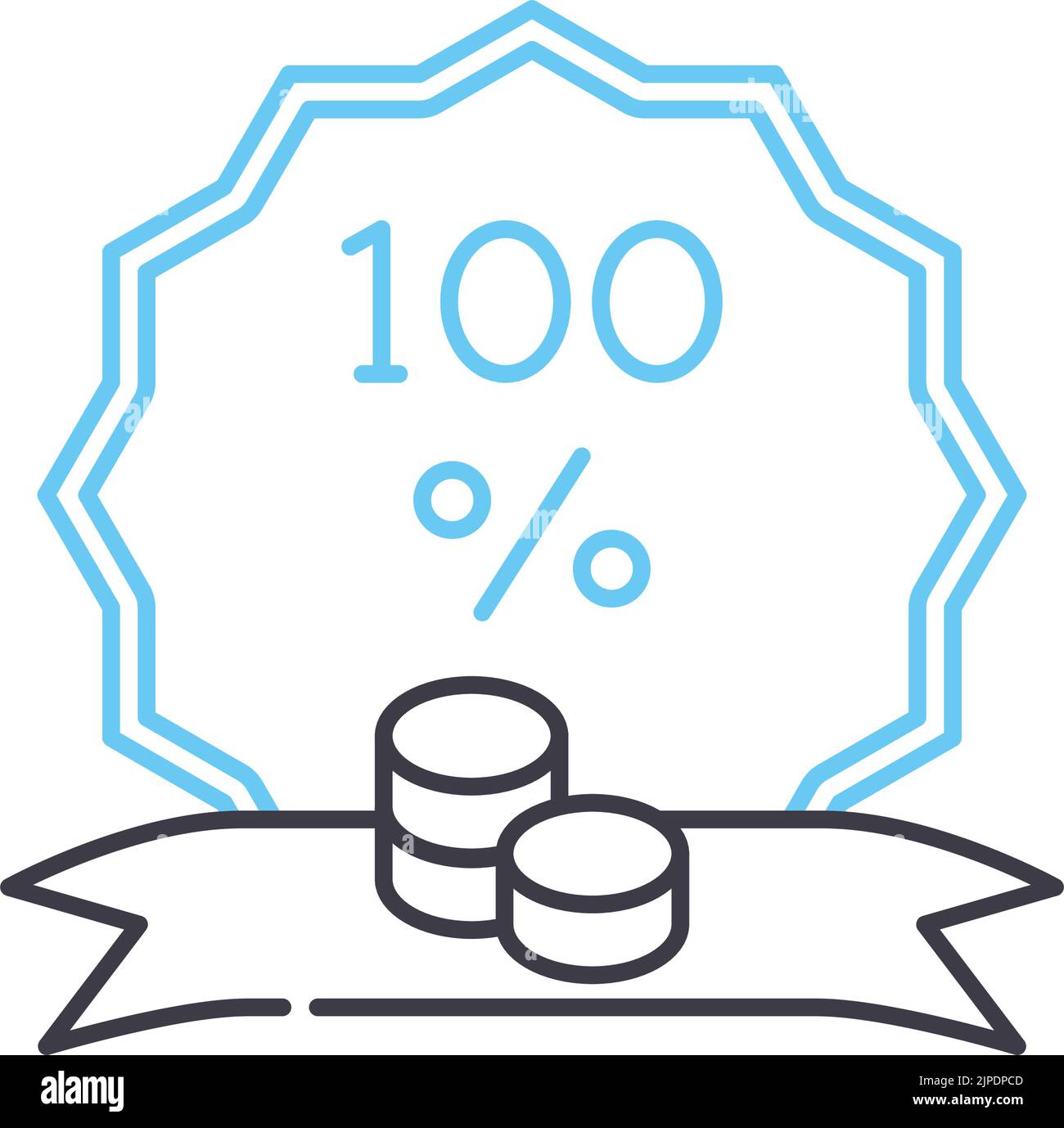 guarantee line icon, outline symbol, vector illustration, concept sign ...