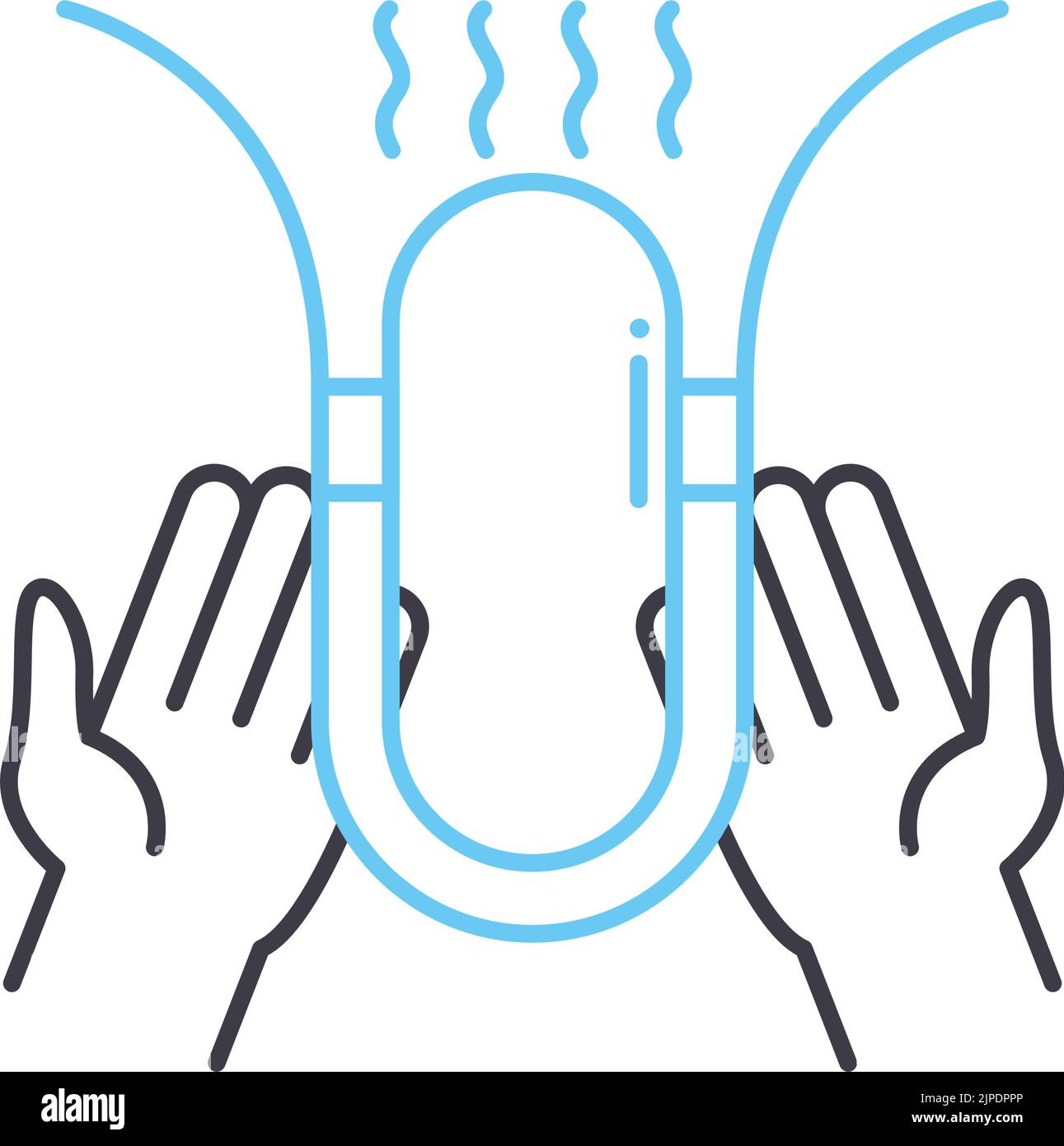 load generation line icon, outline symbol, vector illustration, concept ...