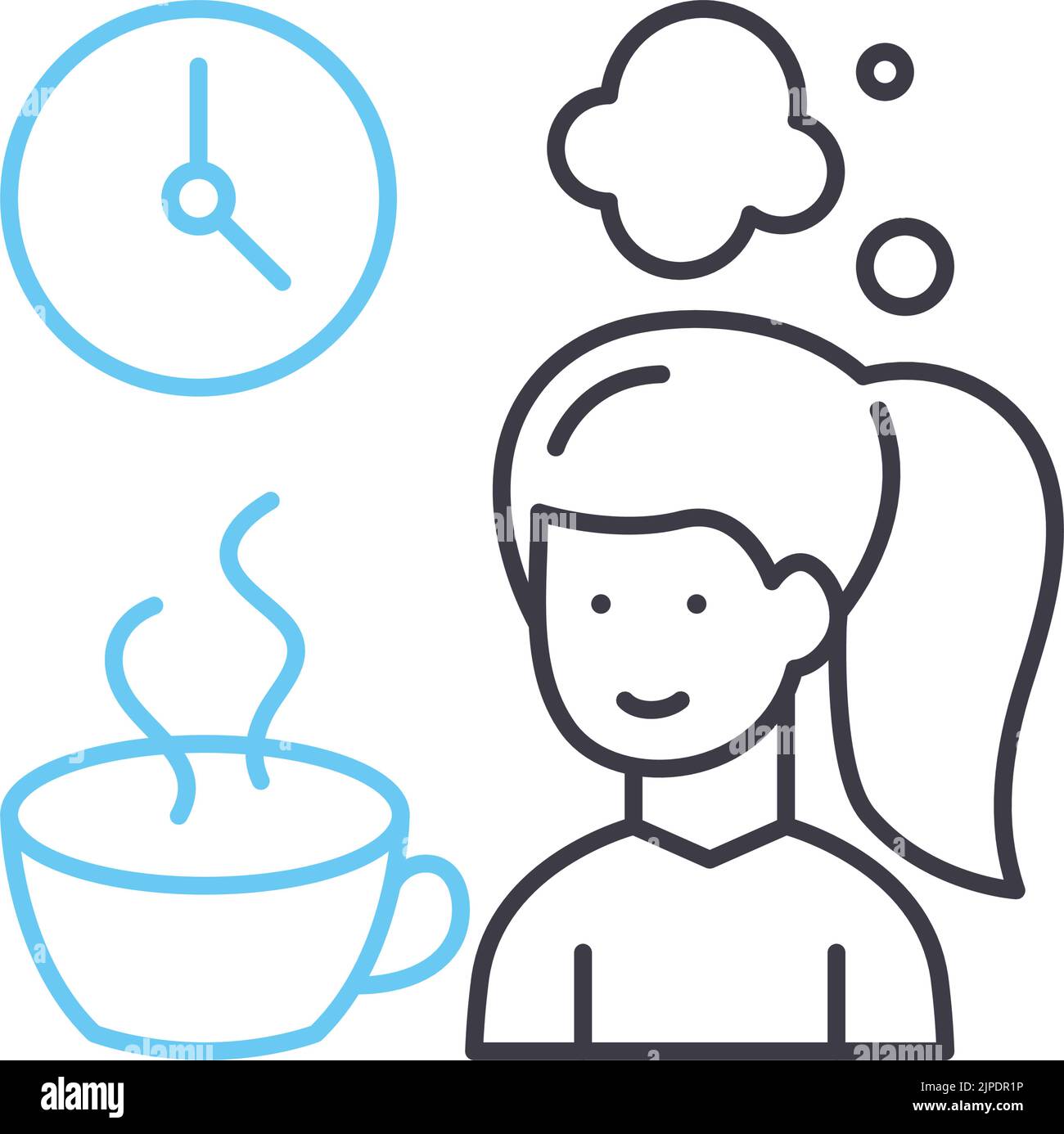 have a break line icon, outline symbol, vector illustration, concept ...