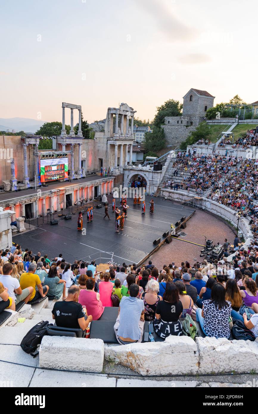 Plovdiv, Bulgaria - July 2022: International Folklore Festival with ...