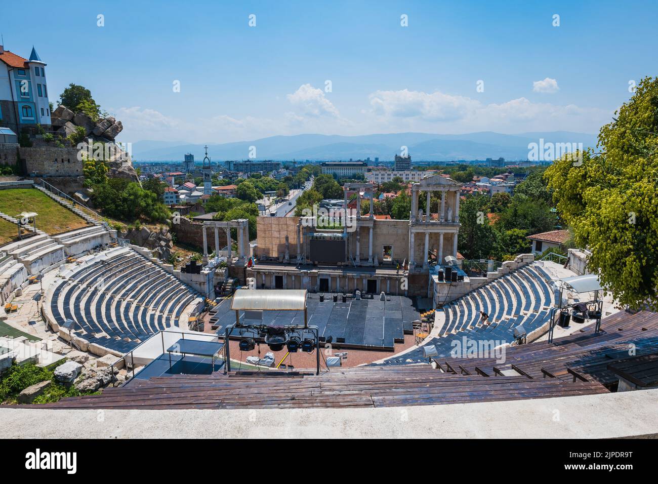 Plovdiv, Bulgaria - July 2022: Ancient Roman theatre in Plovdiv ...