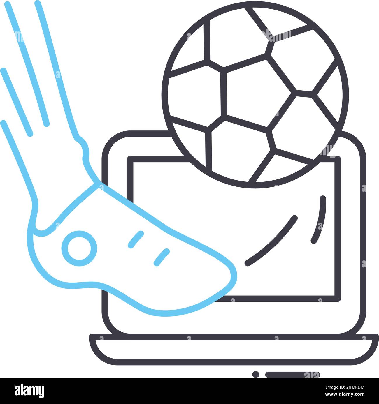 sports simulation line icon, outline symbol, vector illustration ... sports simulation line icon, outline symbol, vector illustration ...