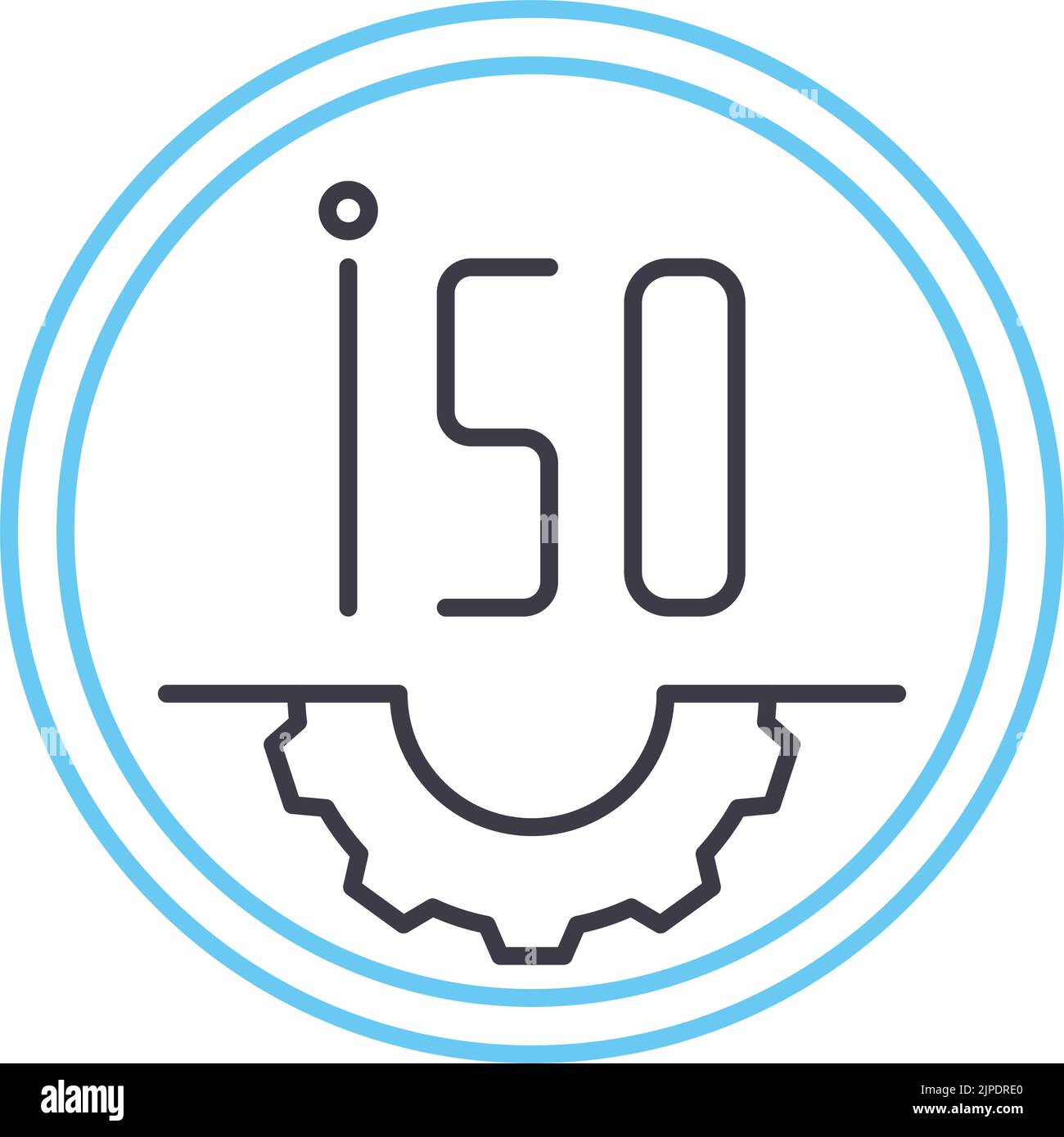 iso standarts line icon, outline symbol, vector illustration, concept ...