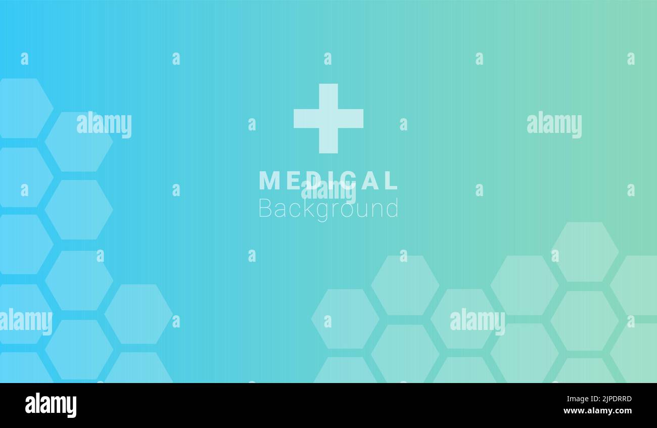 inscription medical background with a cross sign on a green abstract ...