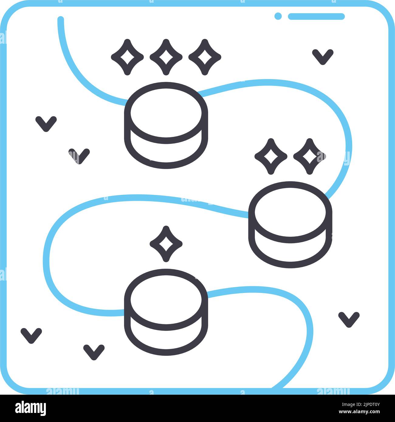 levels map line icon, outline symbol, vector illustration, concept sign ...