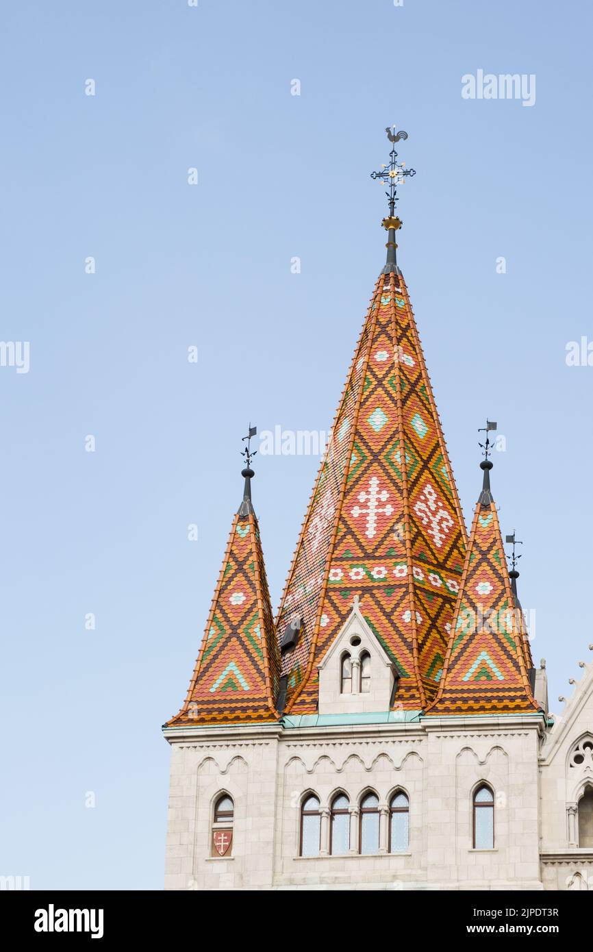 Detail of Church of the Assumption of the Buda Castle, Matthias Church ...