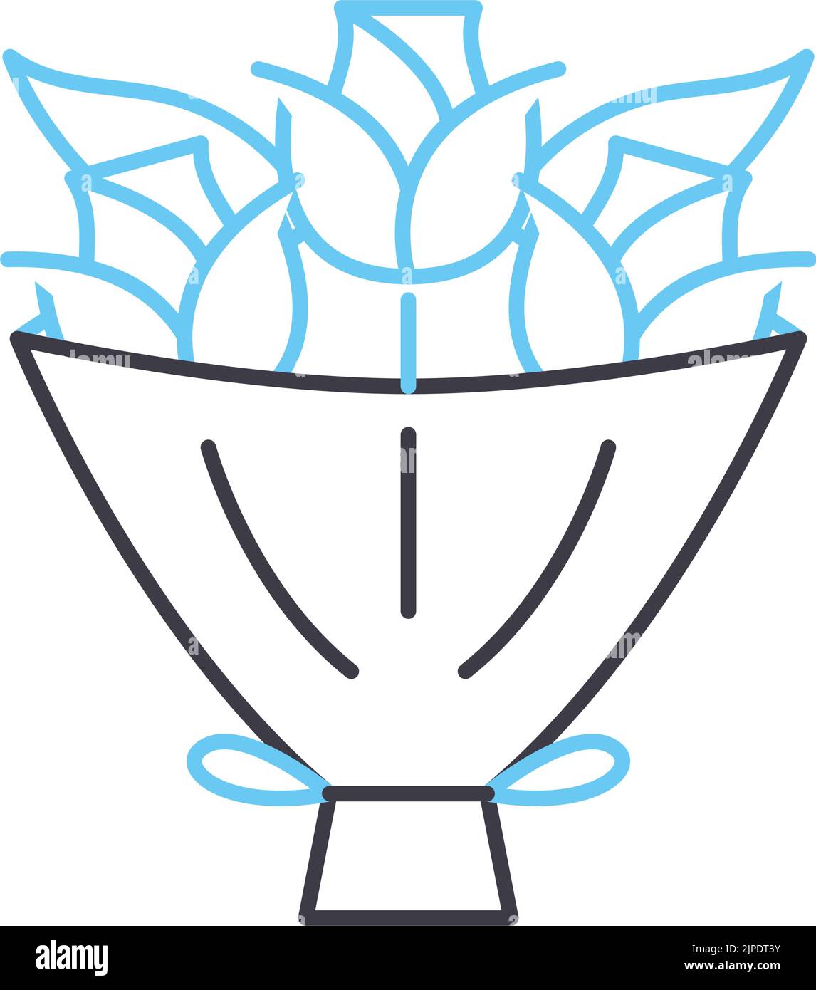 flowers line icon, outline symbol, vector illustration, concept sign ...